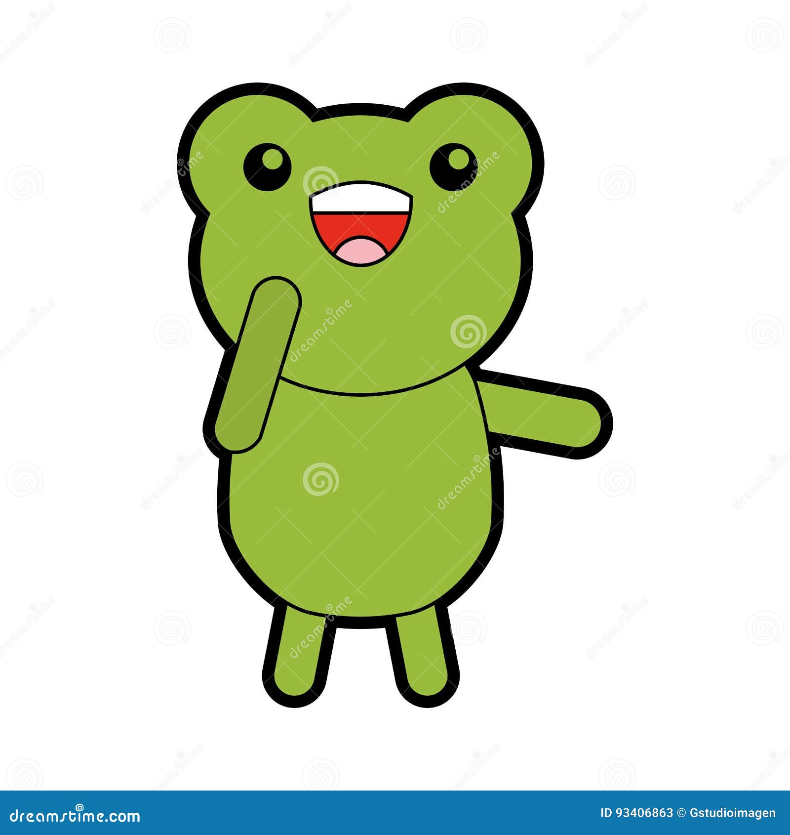 Cute toad cartoon stock vector. Illustration of character - 93406863