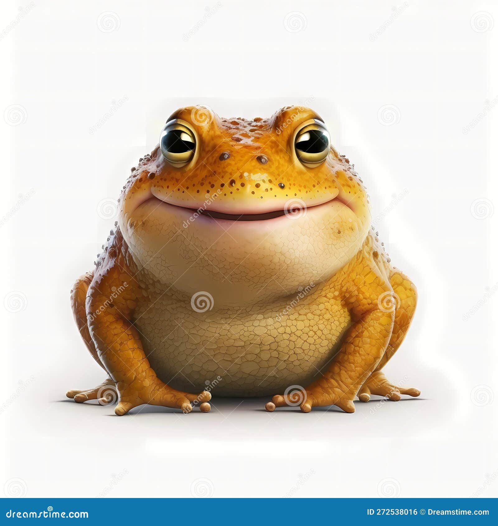 Cute Toad Cartoon. Generative AI Stock Illustration - Illustration of ...