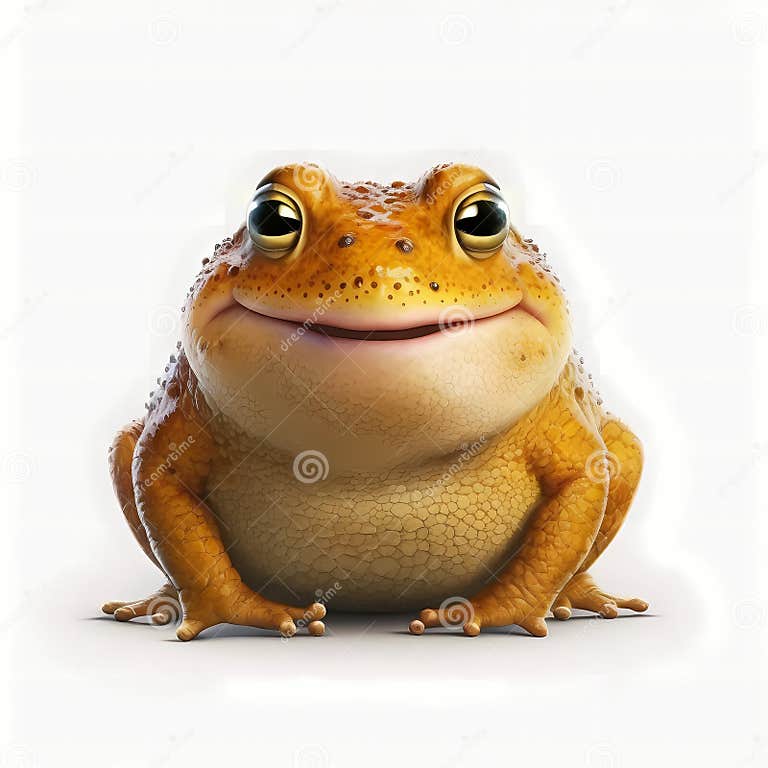 Cute Toad Cartoon. Generative AI Stock Illustration - Illustration of ...