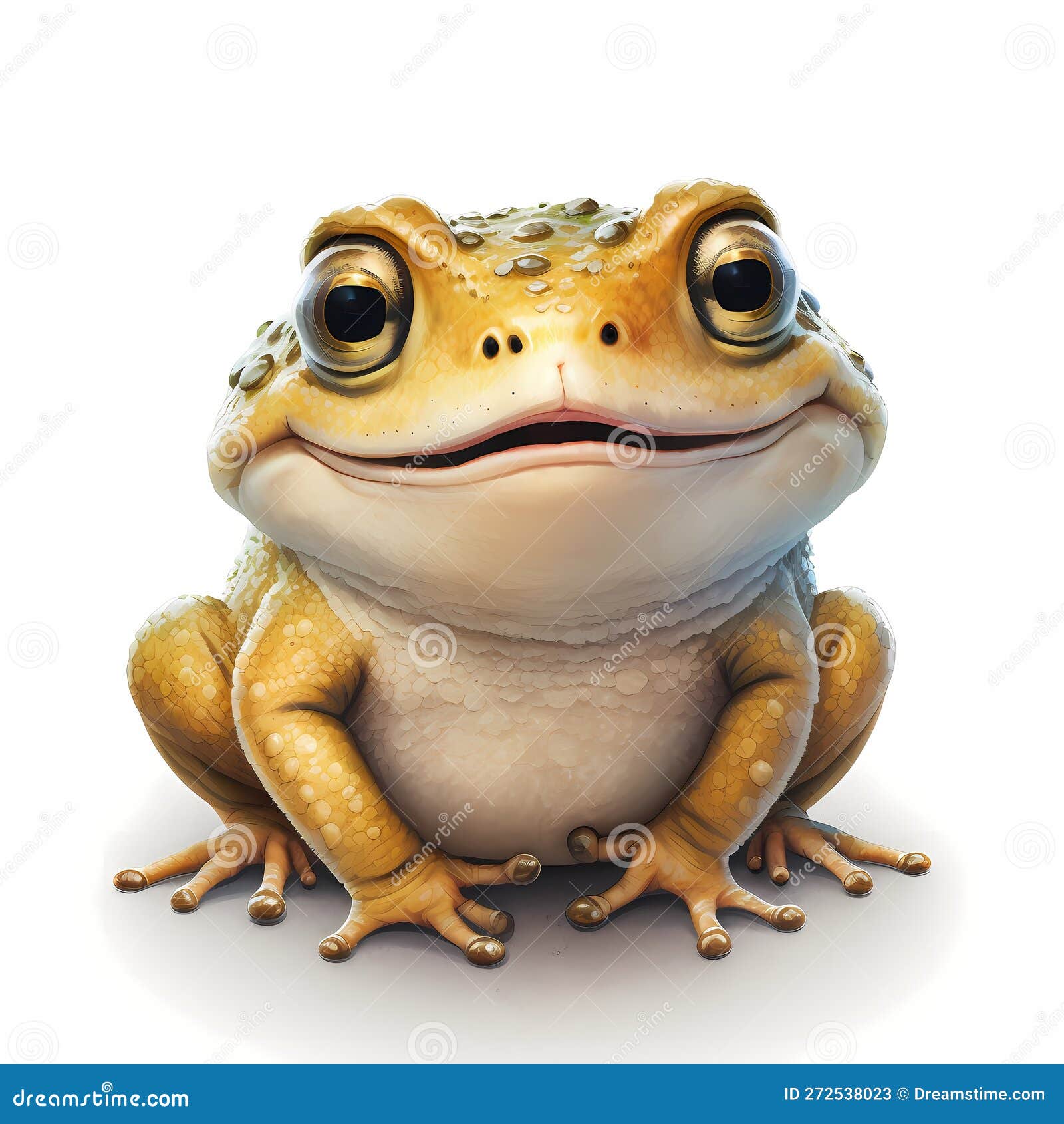 Cute Toad Cartoon. Generative AI Stock Illustration - Illustration of ...