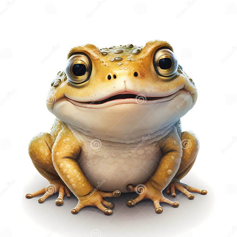 Cute Toad Cartoon. Generative AI Stock Illustration - Illustration of ...