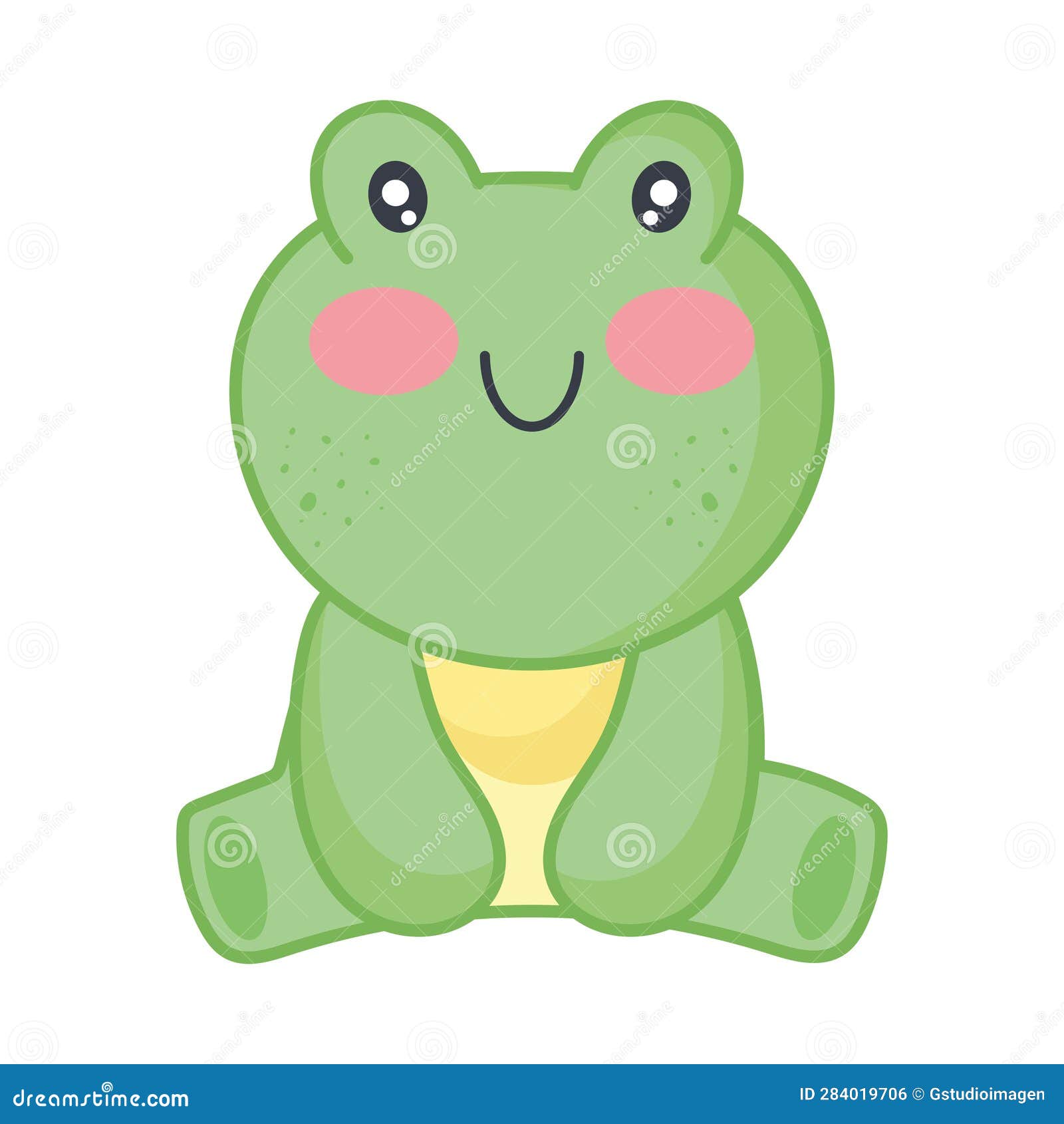 Cute toad kawaii animal stock vector. Illustration of kawaii - 284019706