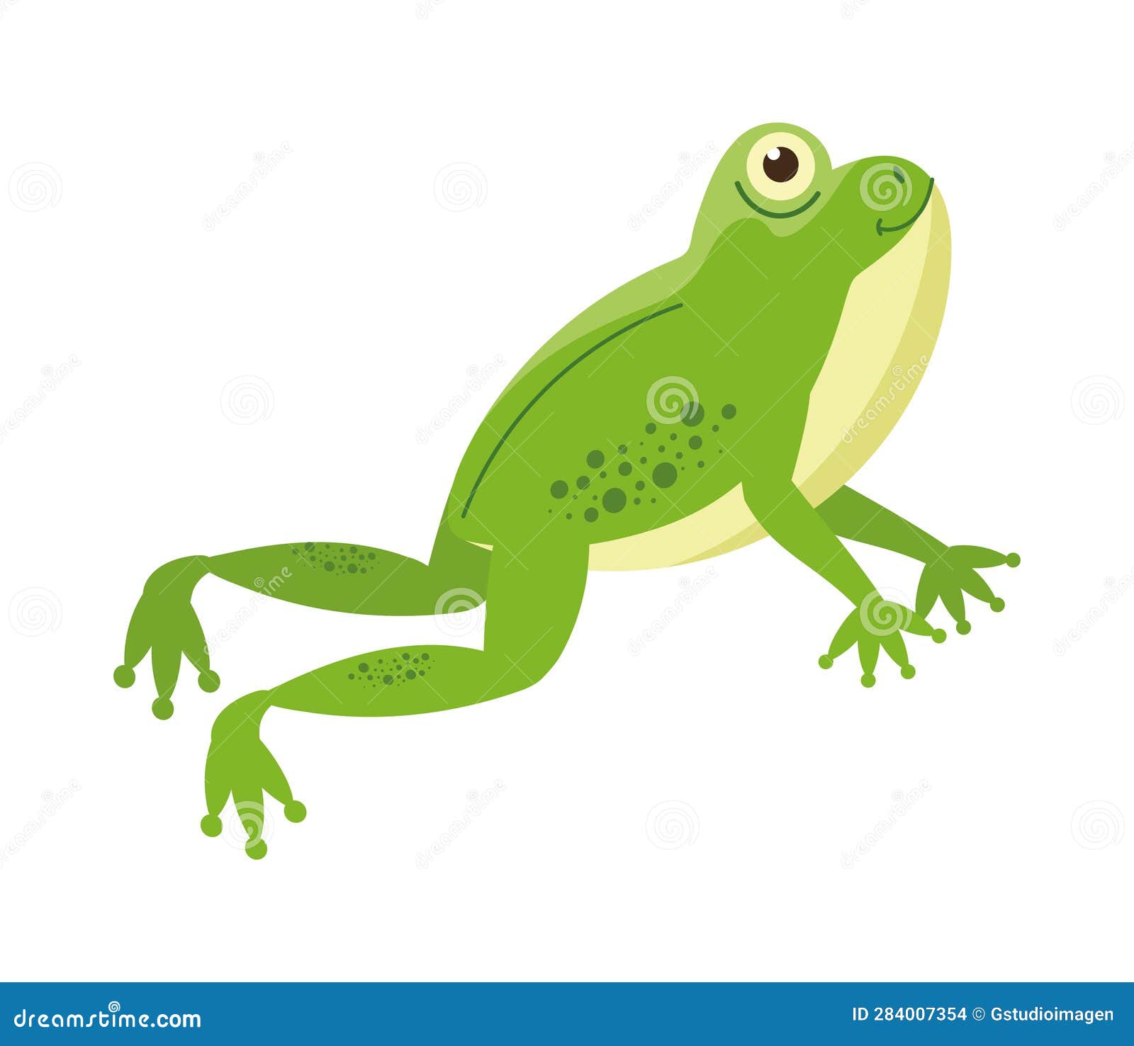 Cute toad mascot stock vector. Illustration of design - 284007354