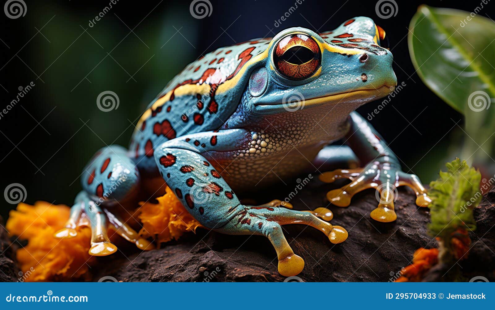 Cute Toad Sitting, Looking at Camera in Nature Generated by AI Stock ...