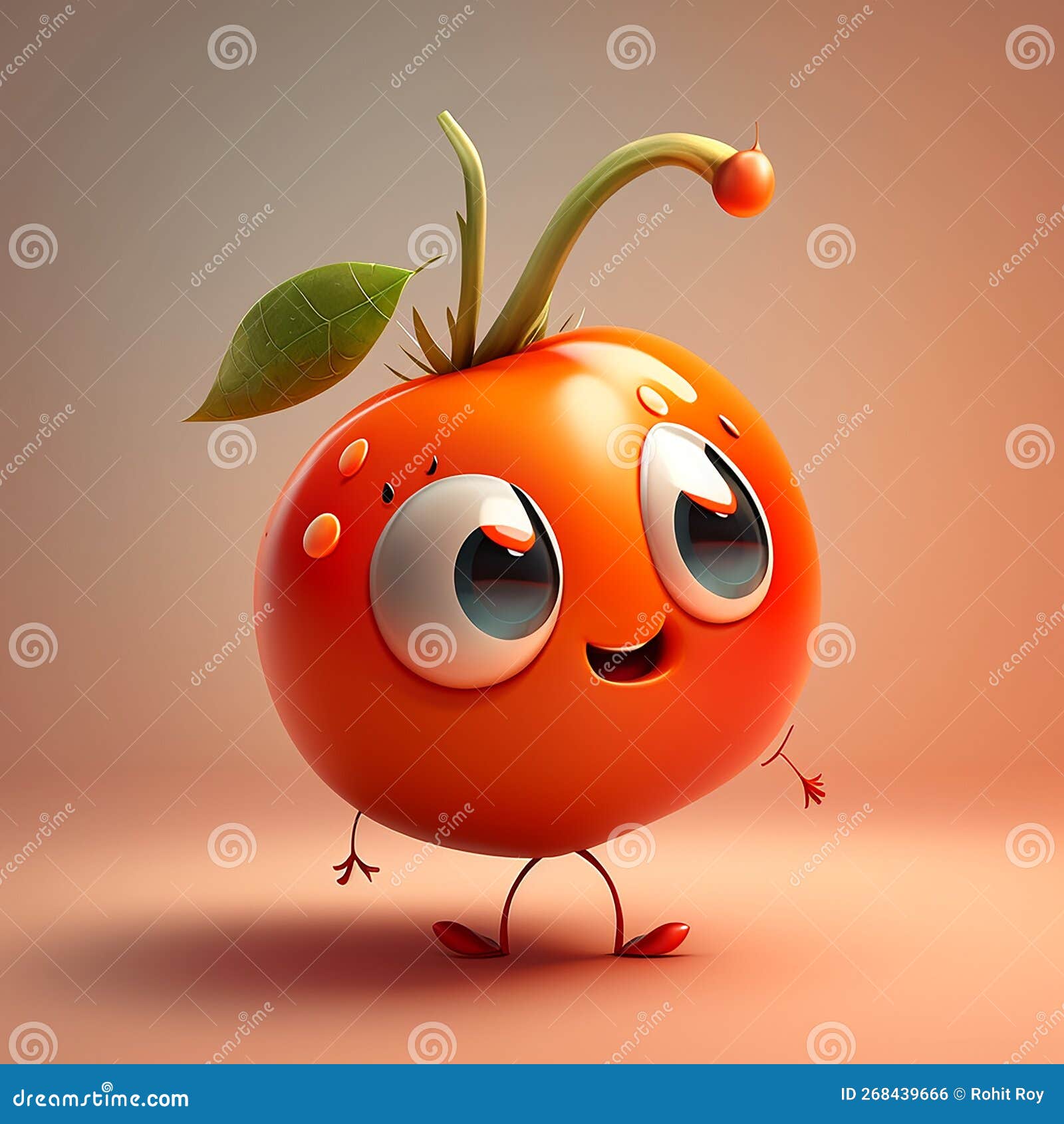 Cute Tomato And Banner Illustration Cartoon Drawing Coloring ...