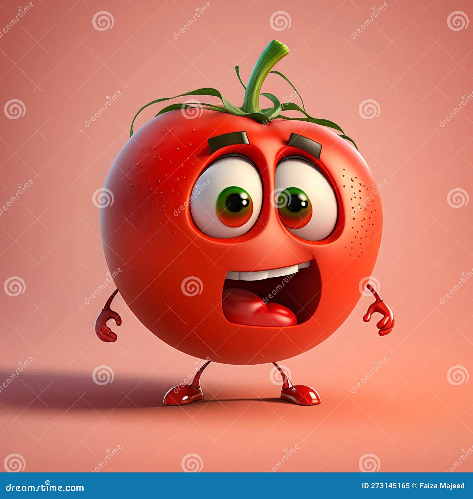 Cute Tomato Character, Generative AI Stock Illustration - Illustration ...