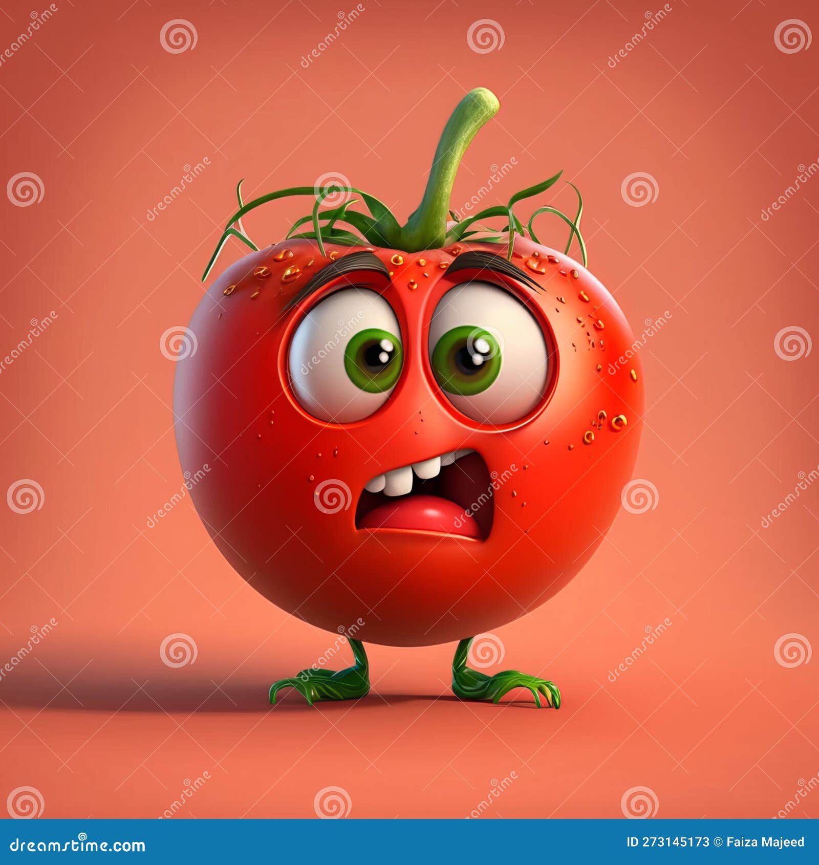 Cute Tomato Character, Generative AI Stock Illustration - Illustration ...