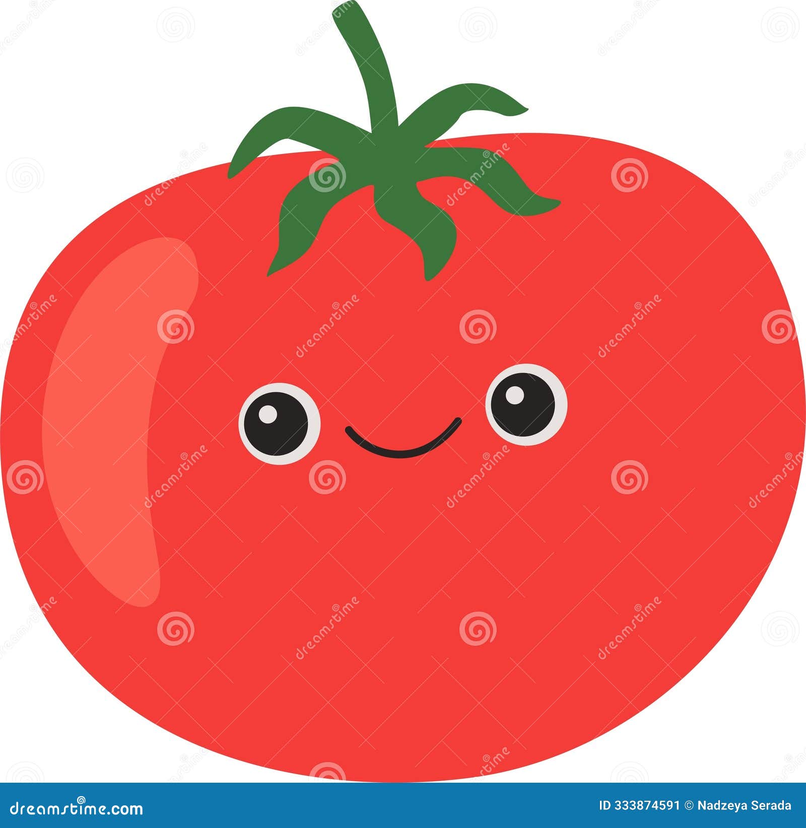 Cute Tomato And Banner Illustration Cartoon Drawing Coloring ...