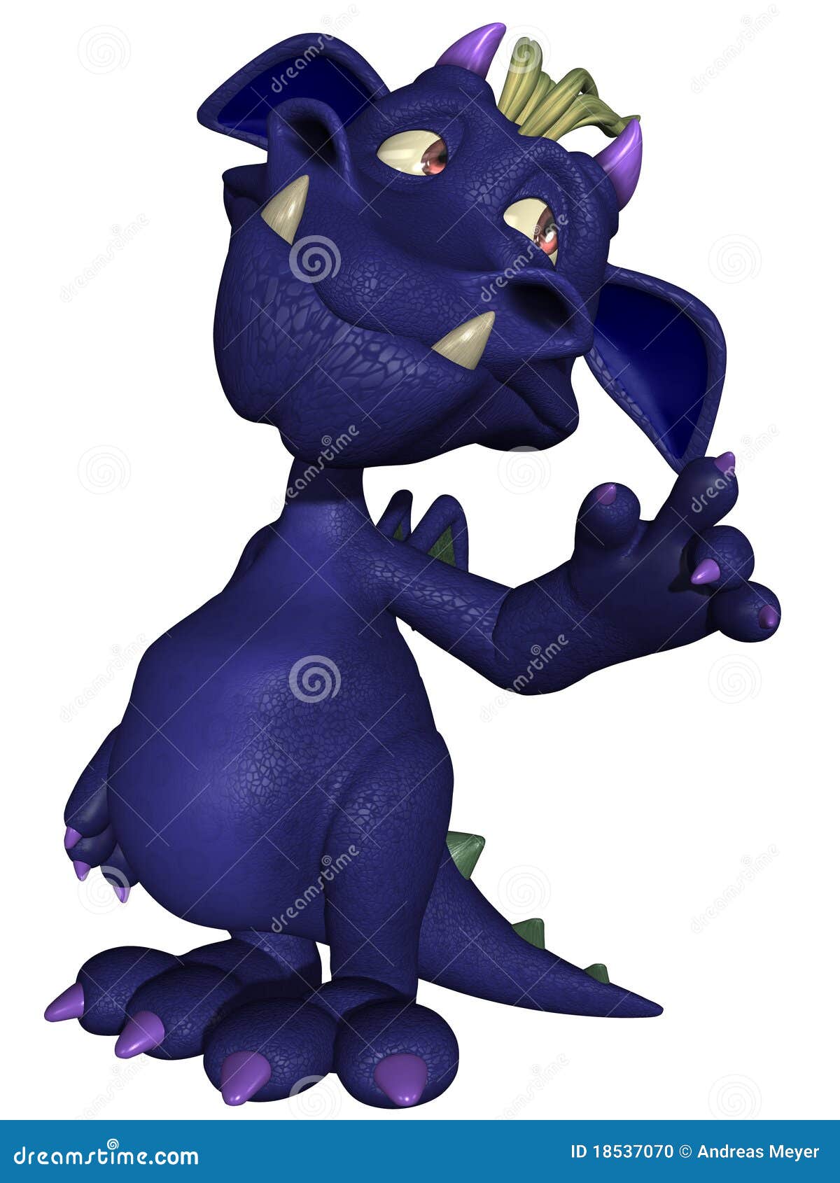 Cute Toon Monster stock illustration. Illustration of wings - 18537070