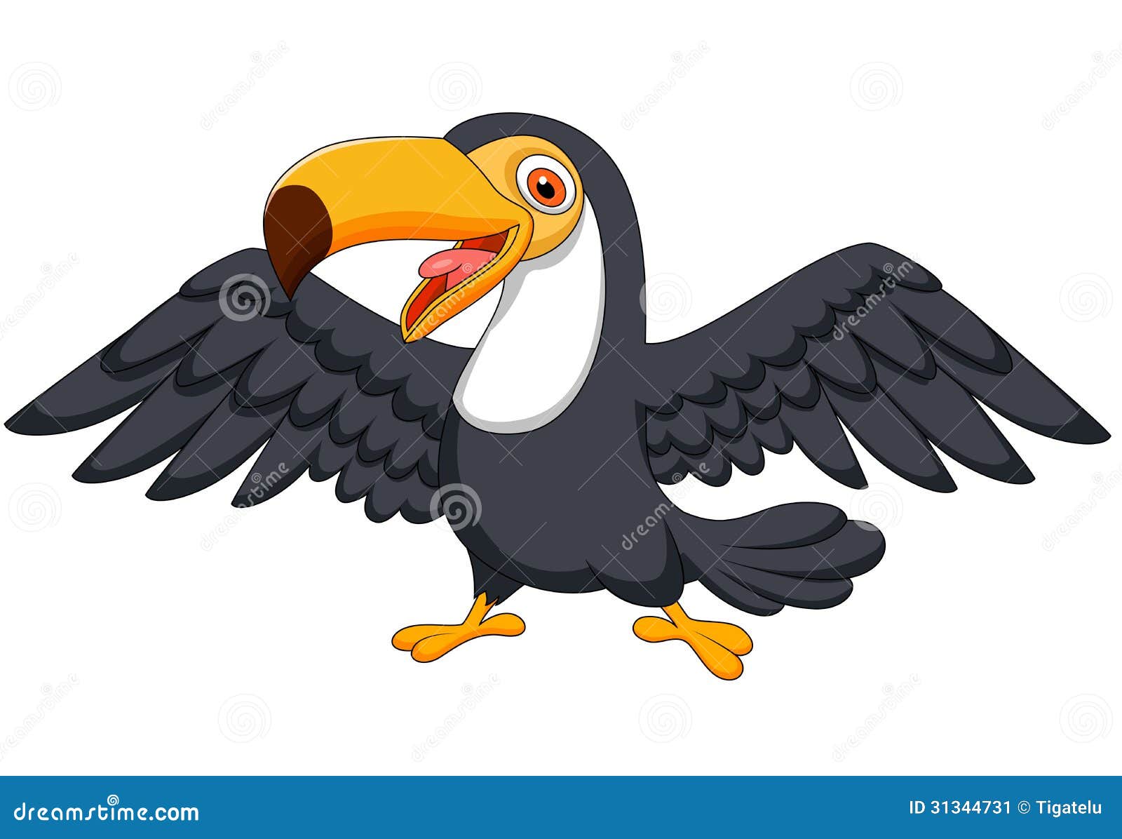 Cute toucan bird cartoon stock vector. Illustration of bird - 31344731