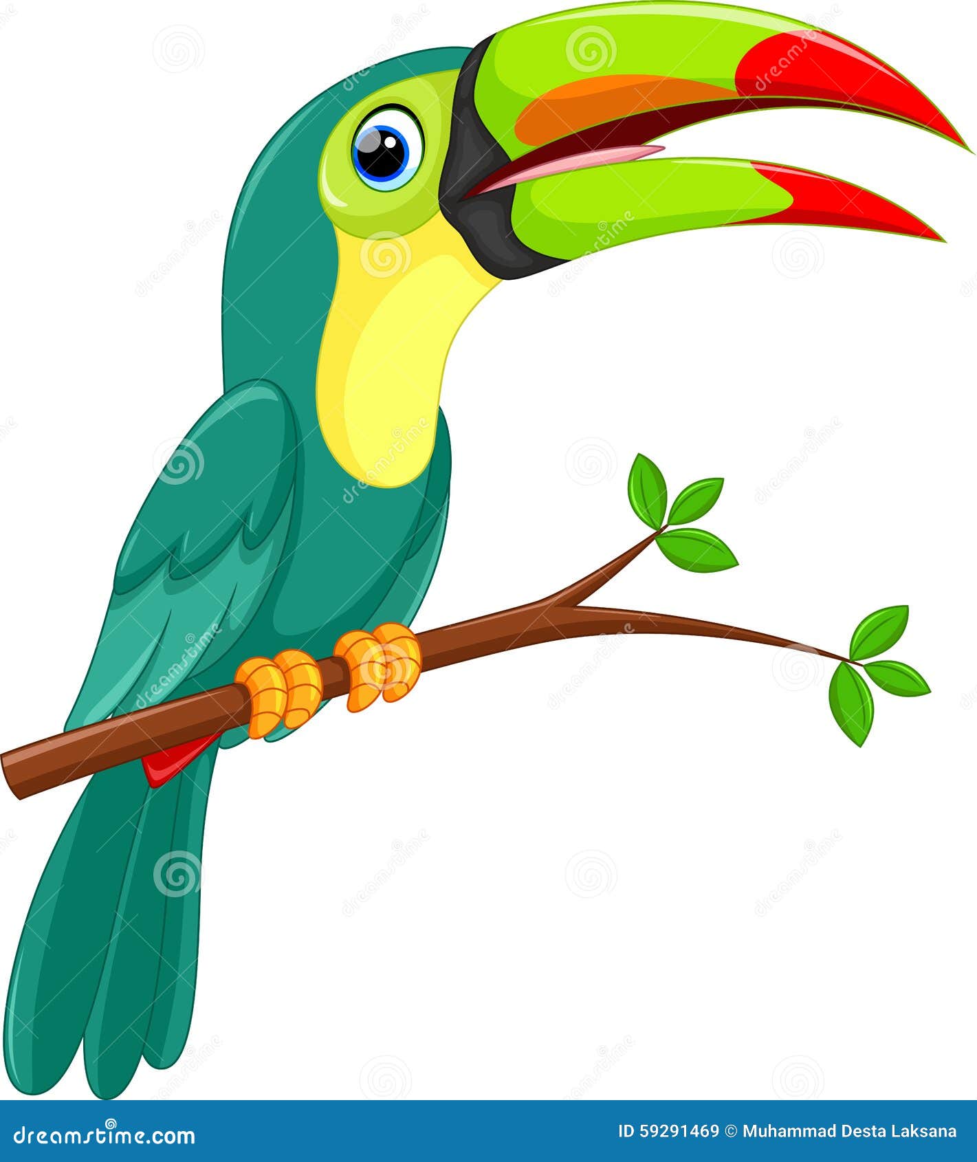 Cute toucan bird cartoon stock illustration. Illustration of outside ...