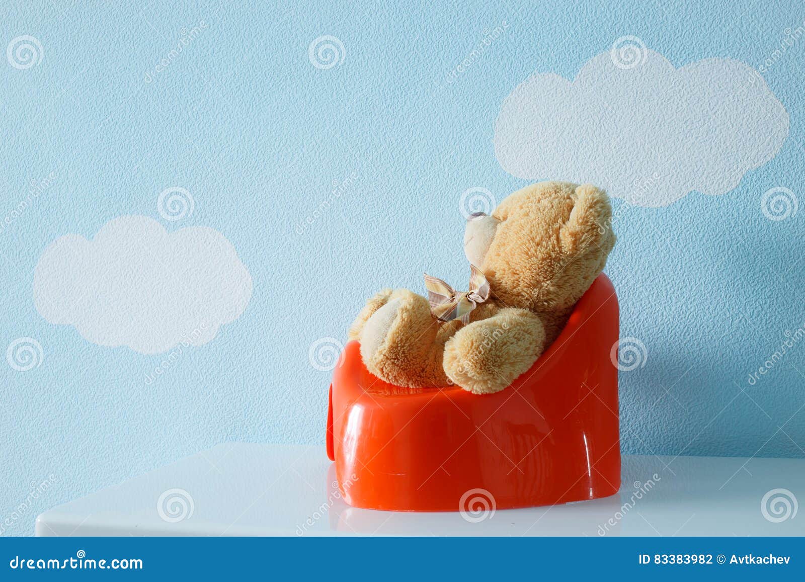 Cute Toy Sitting on the Potty Stock Photo - Image of baby, comfort ...