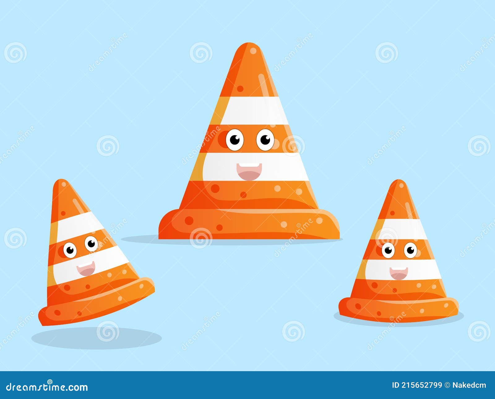 Set Of Cute Traffic Cone Mascot Stock Illustration | CartoonDealer.com ... Set Of Cute Traffic Cone Mascot Stock Illustration | CartoonDealer.com ...