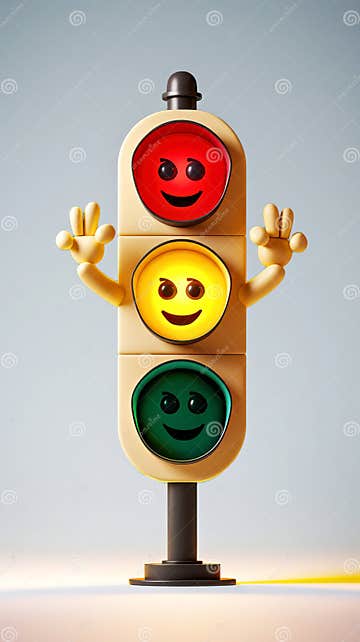 Cute Traffic Light with Happy Faces and Human Arms. International ... Cute Traffic Light with Happy Faces and Human Arms. International ...