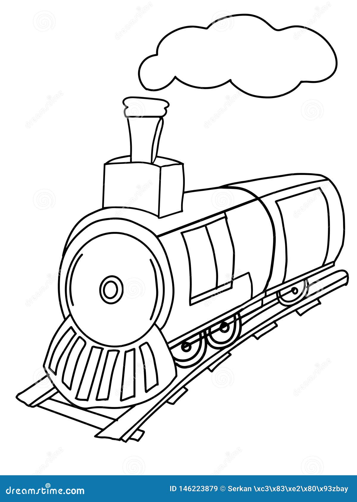 Cute Train Illustration Drawing White Background Stock Illustration ...