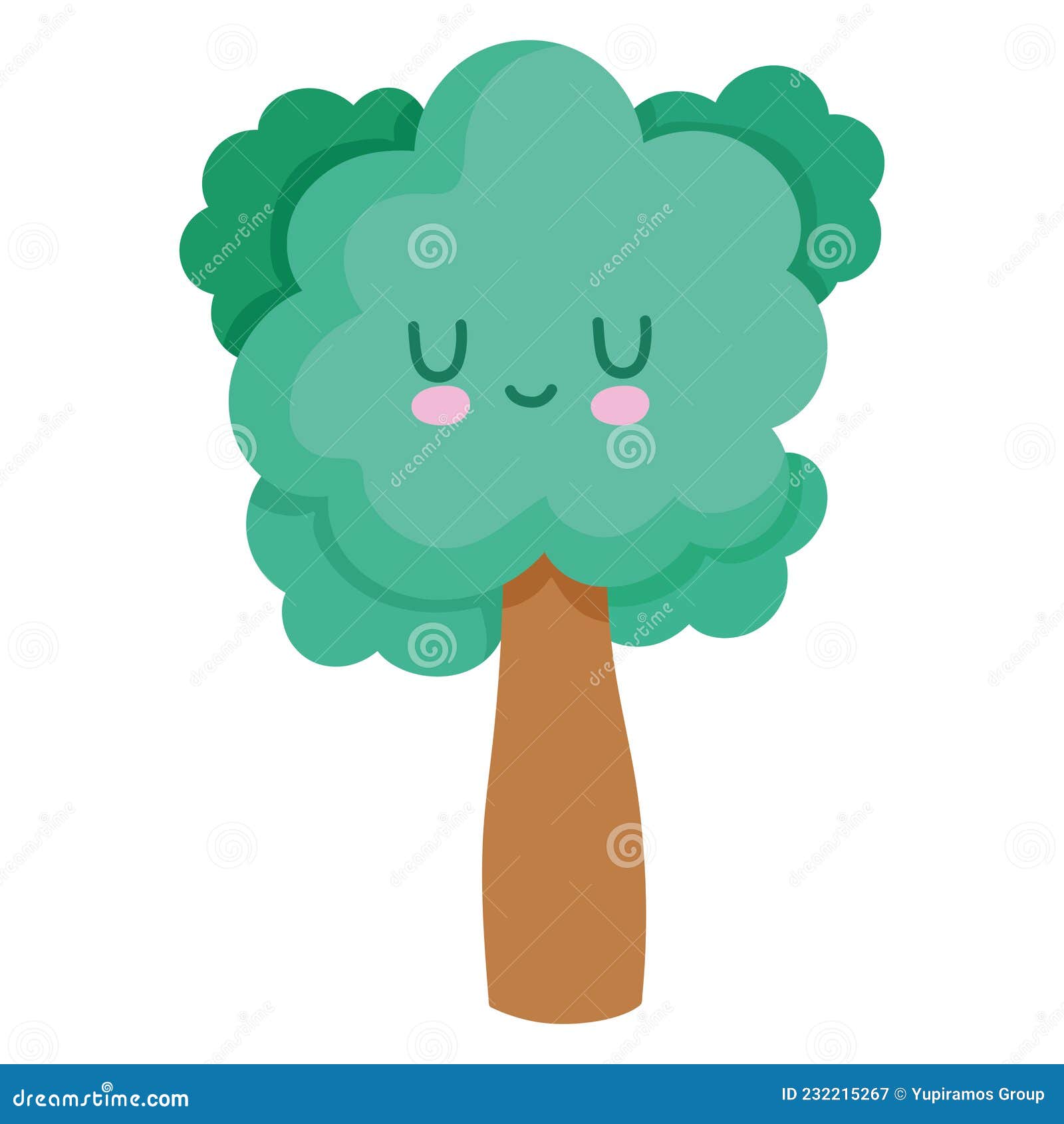 Cute tree nature stock vector. Illustration of forest - 232215267