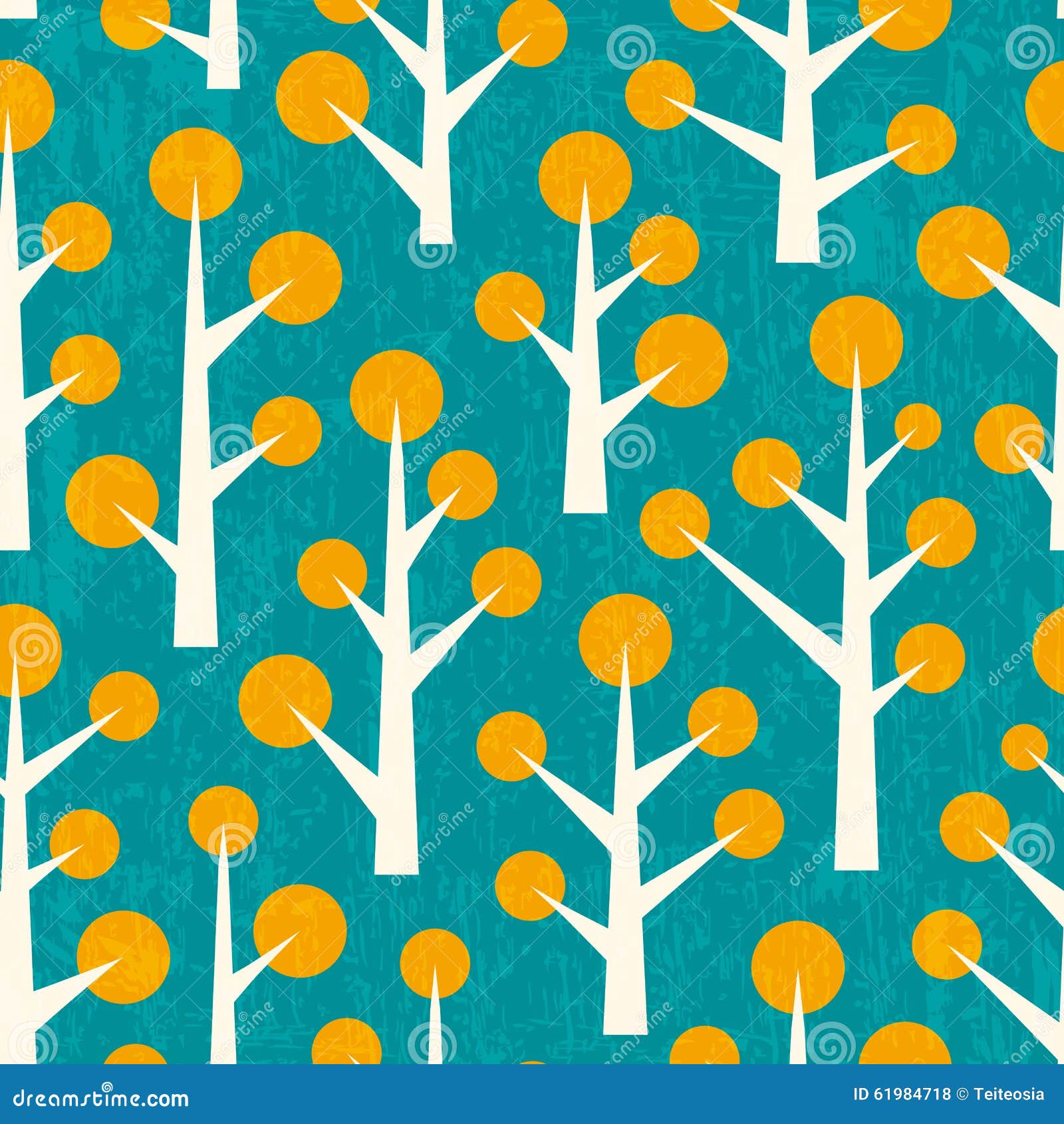 Cute tree pattern stock vector. Illustration of seamless - 61984718