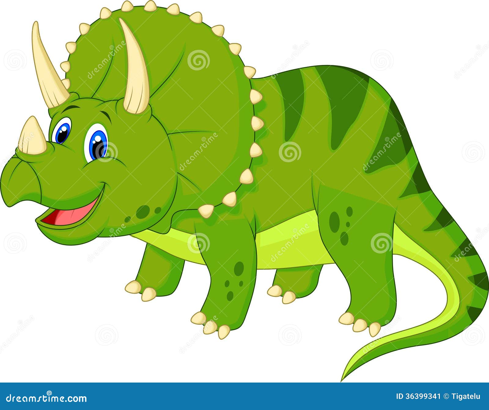 Cute triceratops cartoon stock vector. Illustration of dino - 36399341