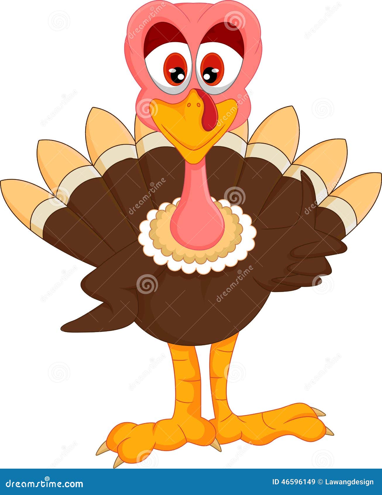 Cute turkey cartoon stock vector. Illustration of humor - 46596149