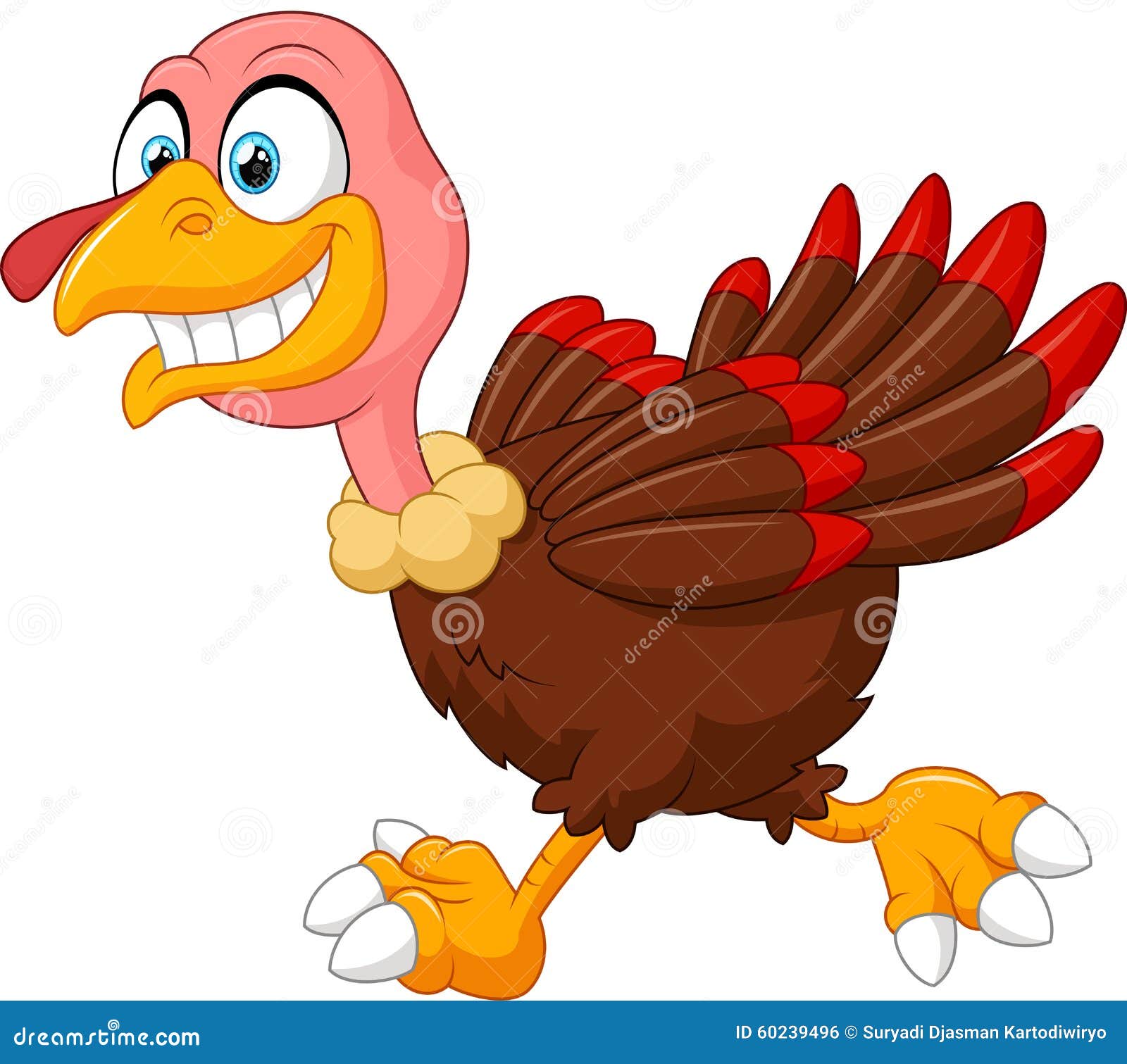 Cute turkey cartoon stock illustration. Illustration of adorable - 60239496