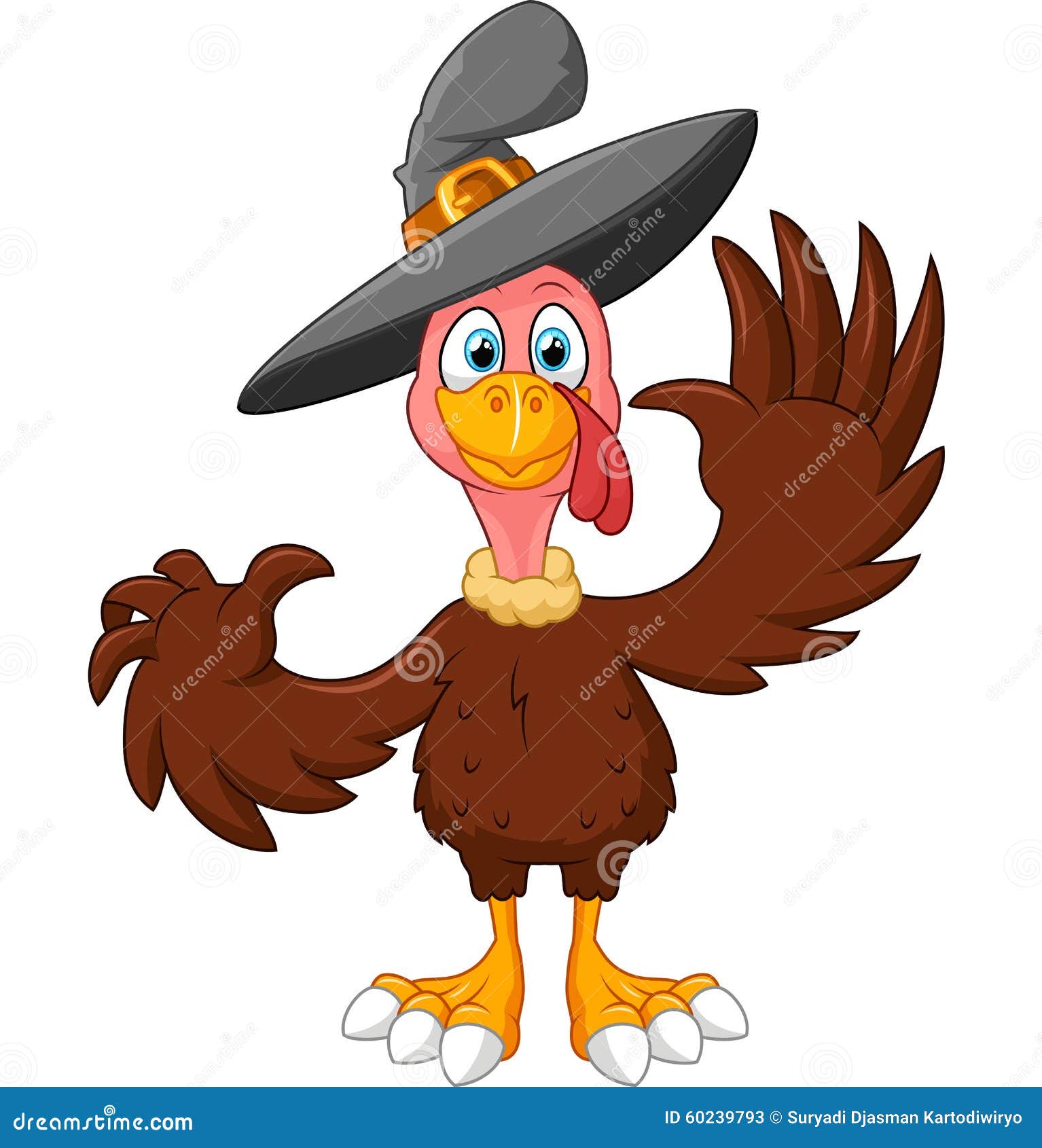 Cute turkey cartoon stock illustration. Illustration of animal - 60239793