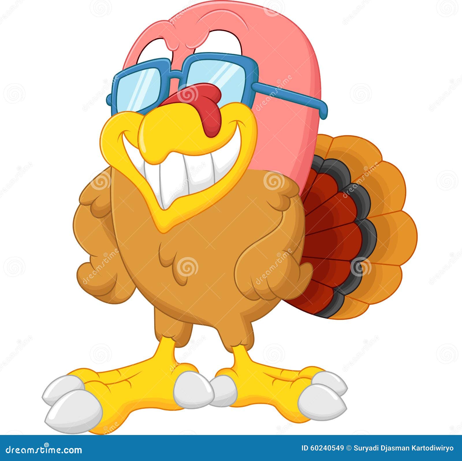 Cute turkey cartoon stock illustration. Illustration of adorable - 60240549