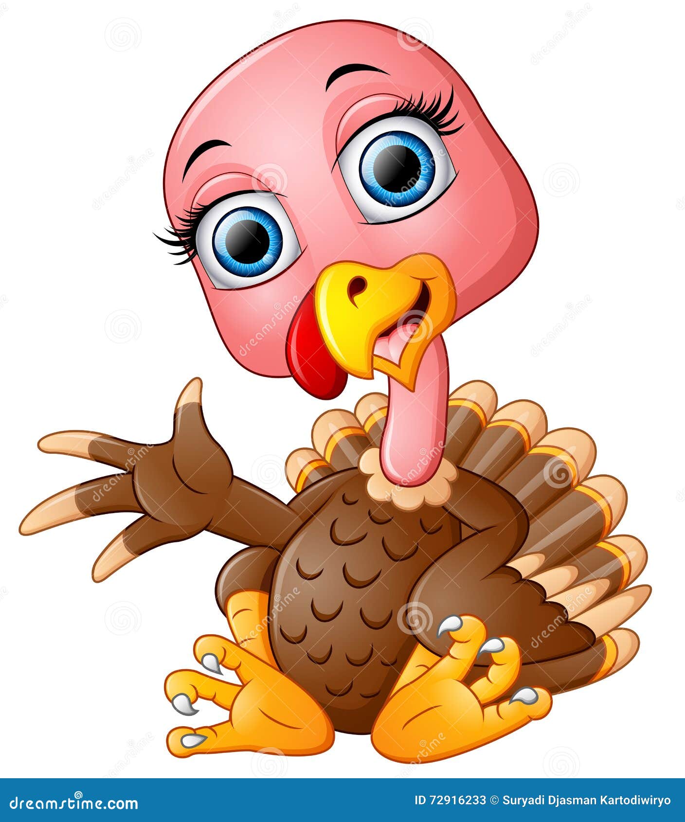 Cute turkey cartoon stock vector. Illustration of cute - 72916233