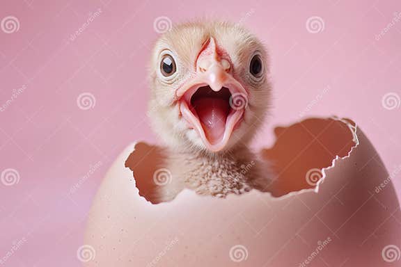 Surprised Turkey Chick Hatching Stock Illustration - Illustration of ...