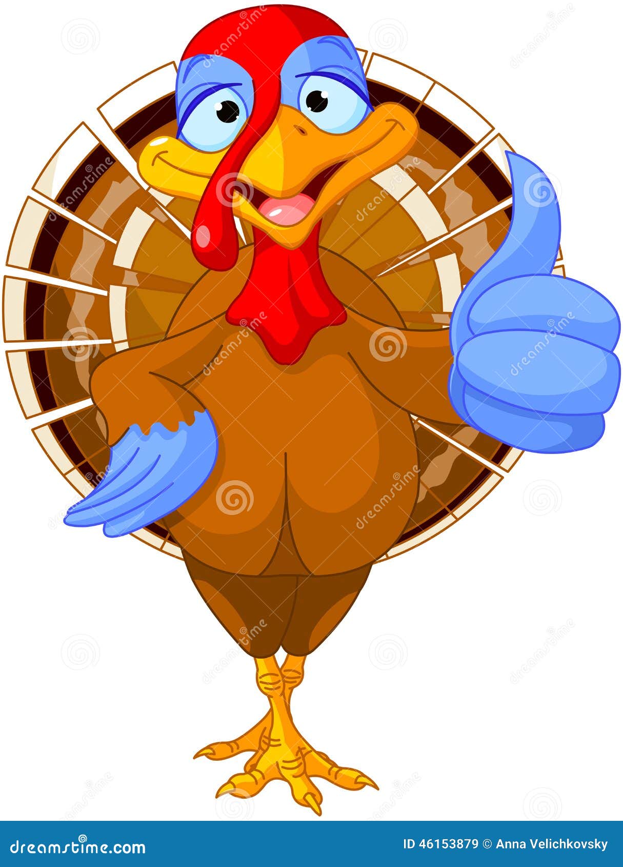 Cute turkey stock vector. Illustration of brown, invitation - 46153879