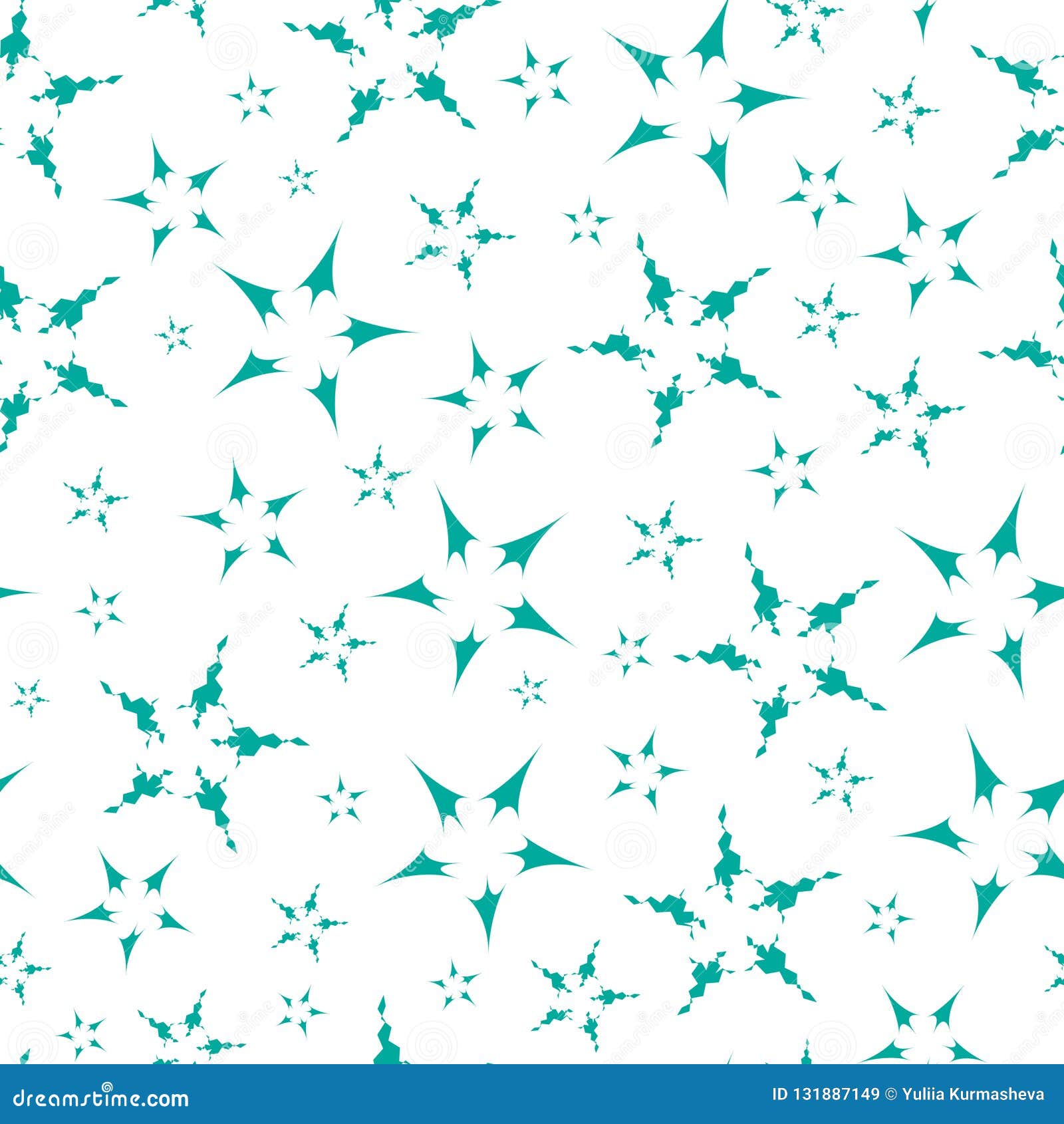 Turquoise Star Seamless Pattern Stock Vector - Illustration of cloth ...
