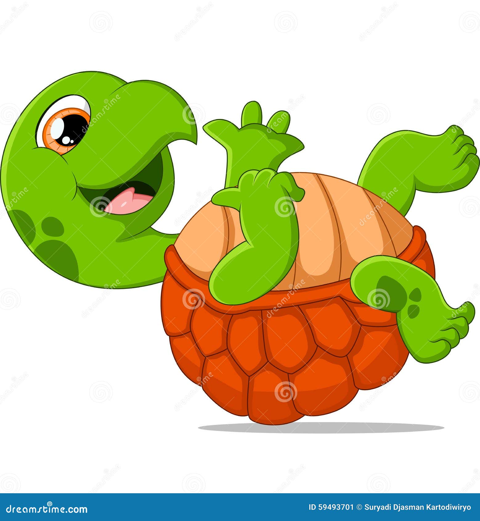 Cute turtle cartoon stock vector. Illustration of slow - 59493701