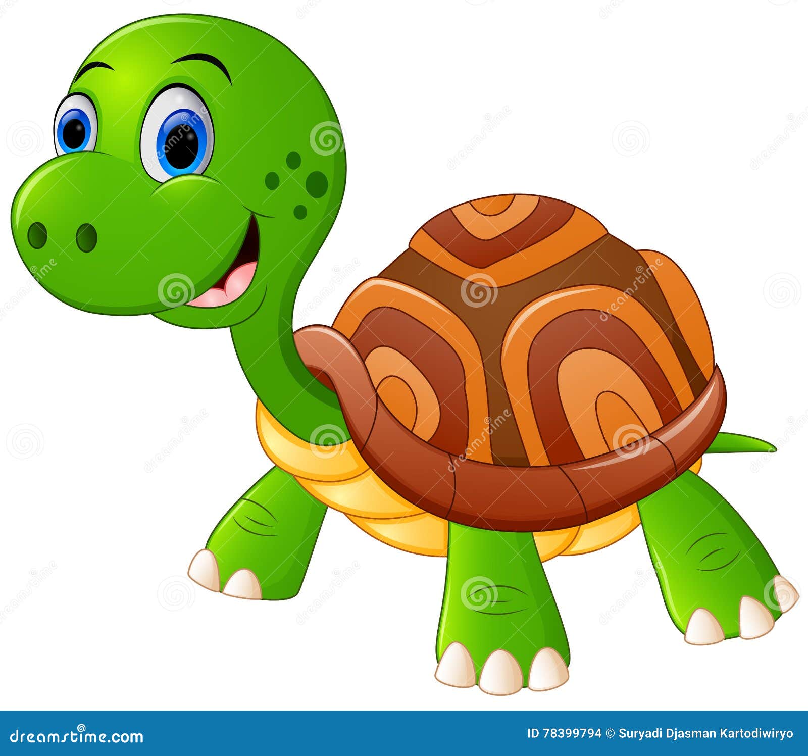 Cute turtle cartoon stock vector. Illustration of aquatic - 78399794