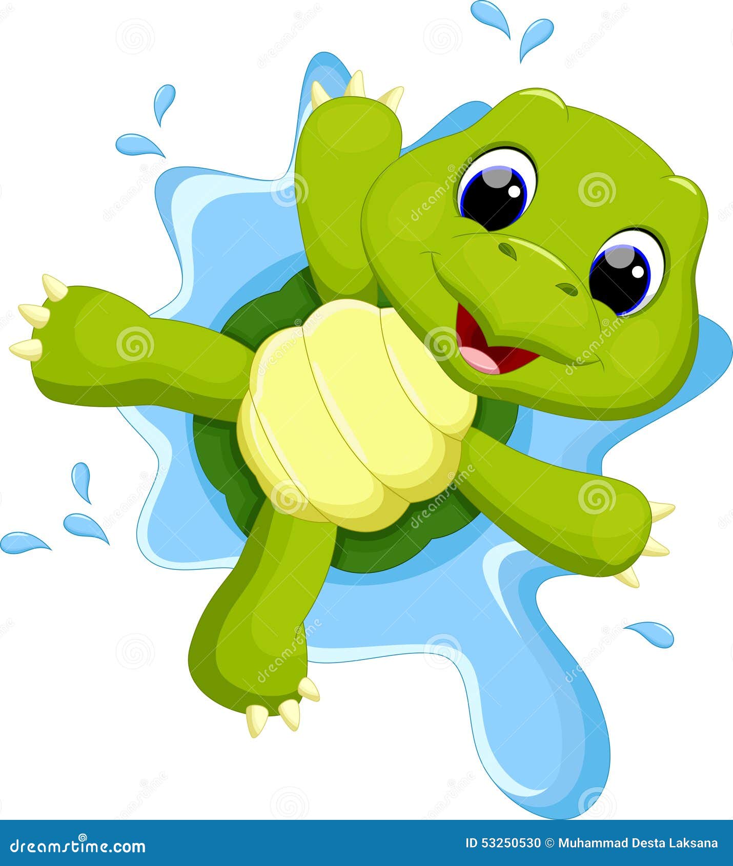 Cute turtle cartoon stock illustration. Illustration of hard - 53250530