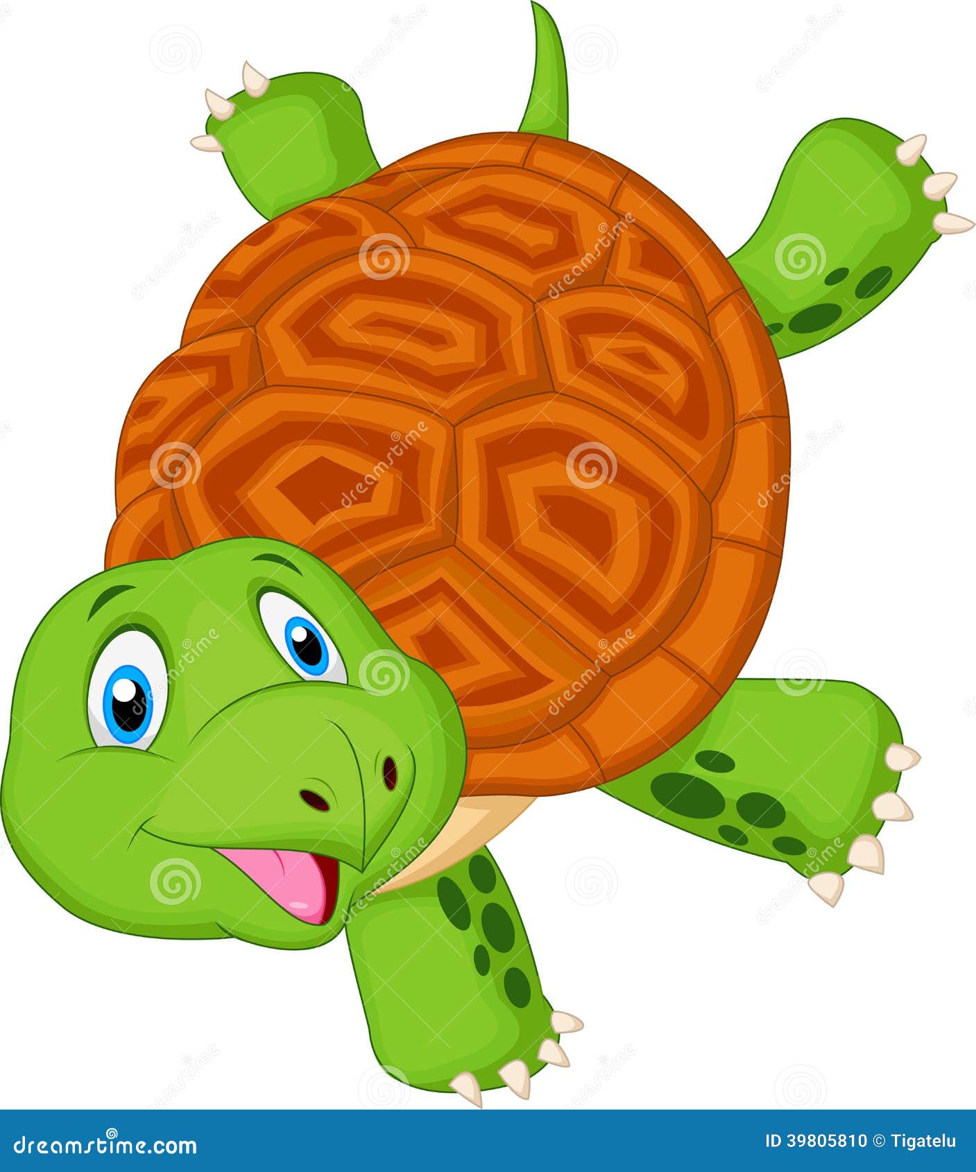 Cute Turtle Cartoon Standing with Hand Stock Vector - Illustration of ...