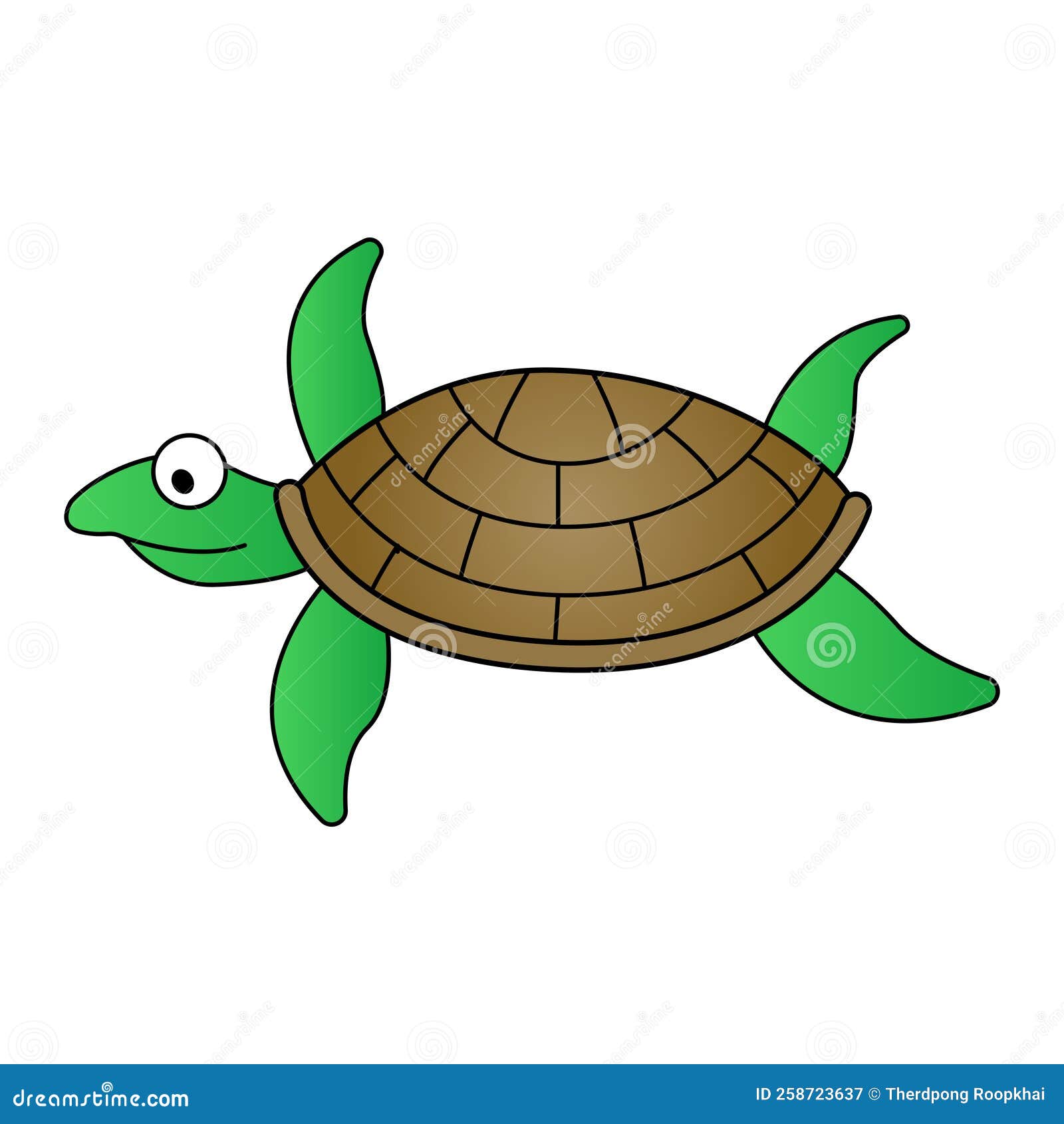 Cute of Turtle on Cartoon Version Stock Vector - Illustration of animal ...