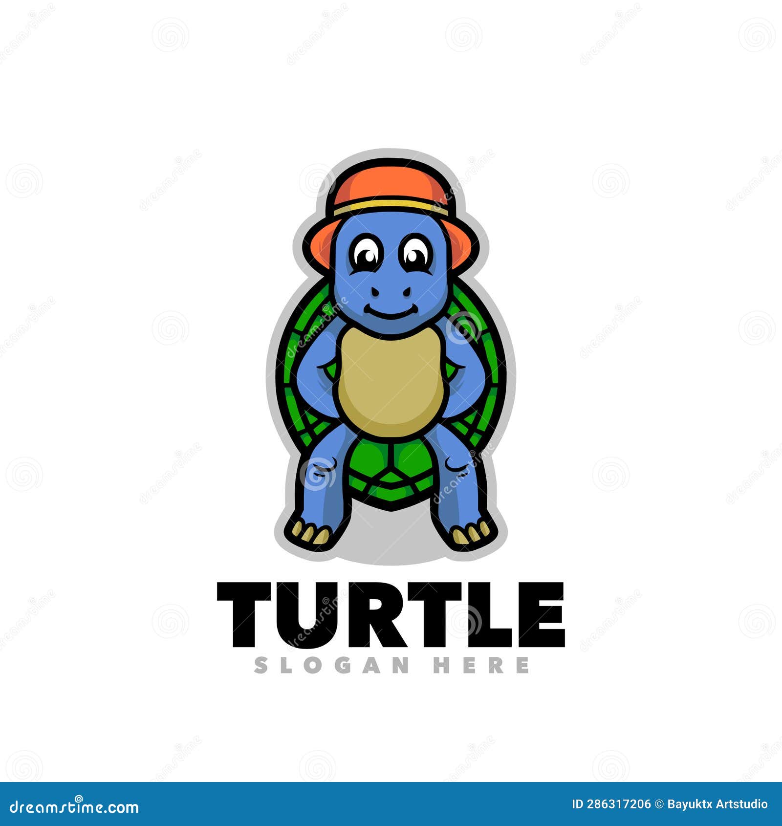 Cute turtle funny stock vector. Illustration of amphibian - 286317206