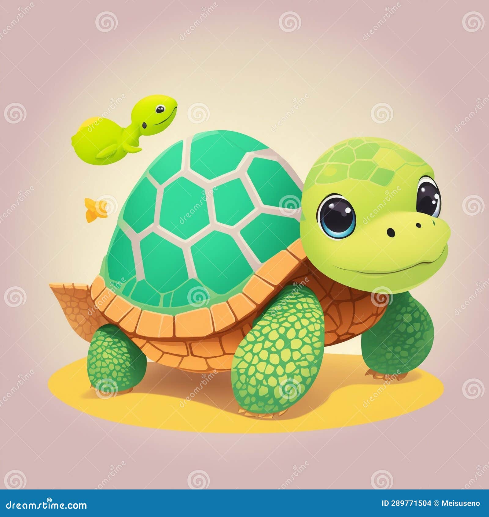 Cute turtle illustration stock illustration. Illustration of exotic ...