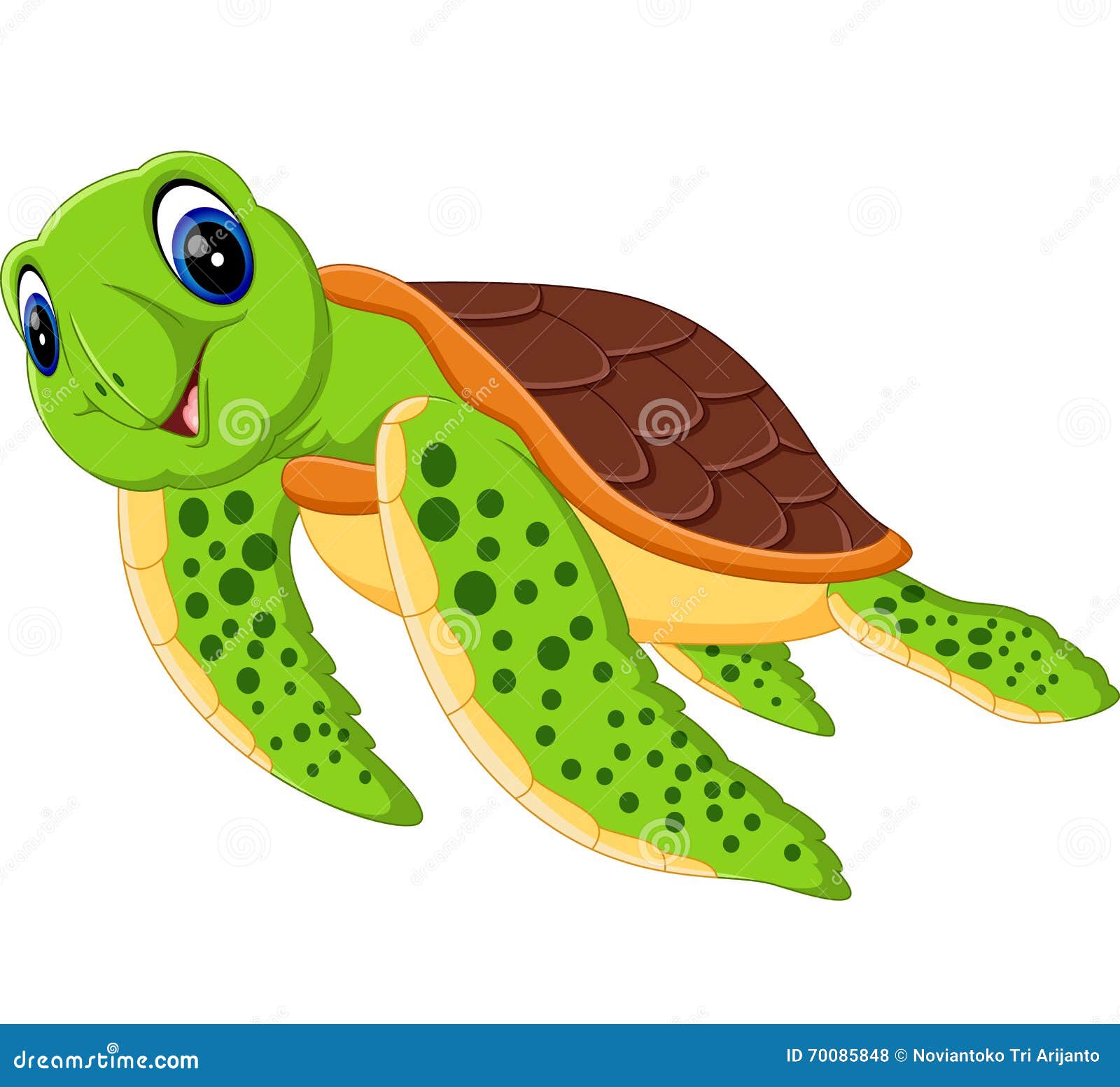 Cute turtle stock vector. Illustration of childhood, personality - 70085848