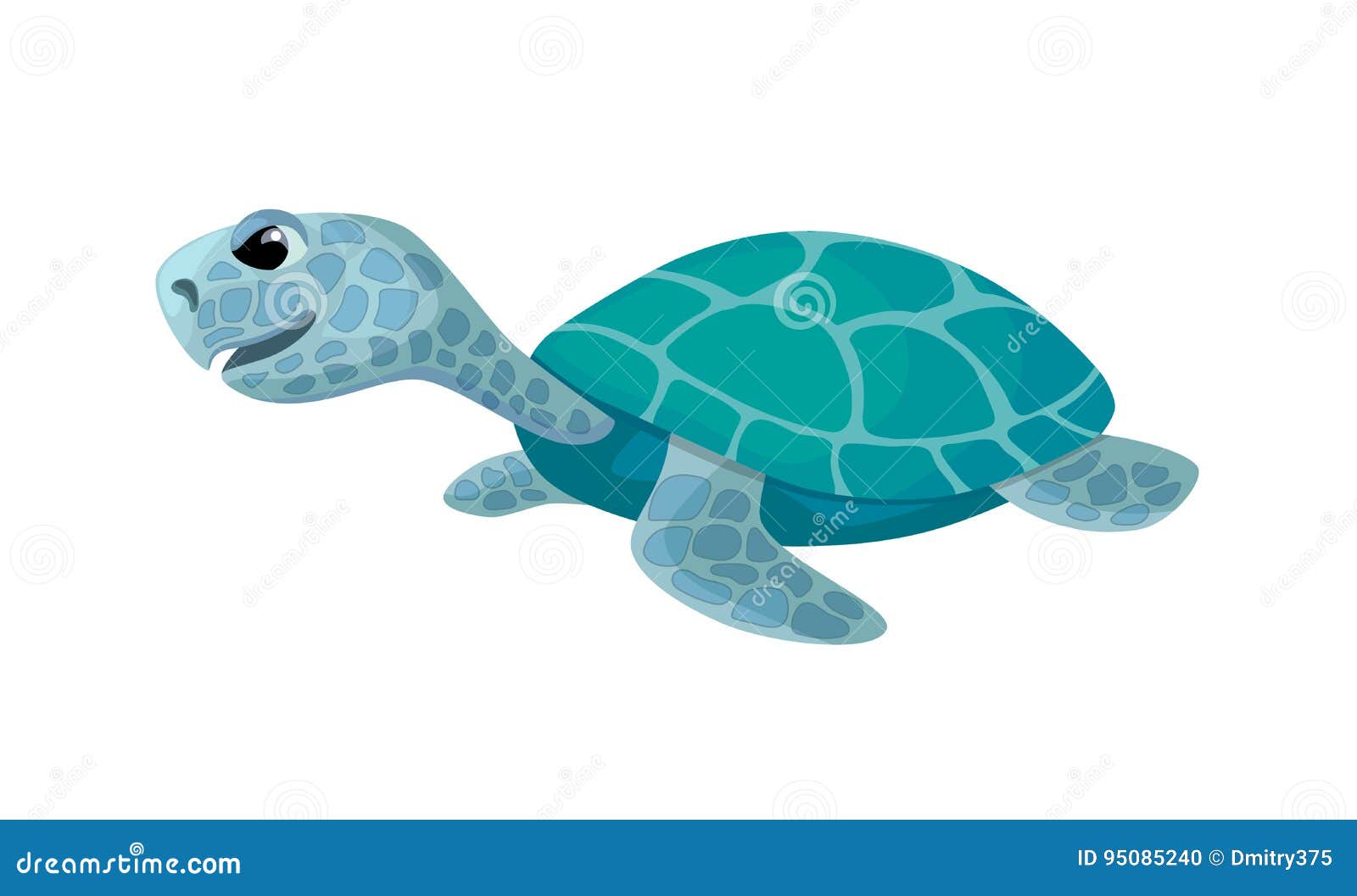 Cute Turtle, Isolated Cartoon Image, Vector Illustration Stock Vector ...