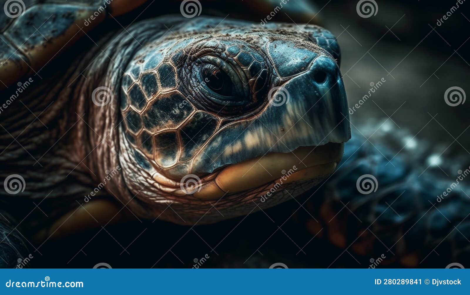 Cute Turtle Looking at Camera in Pacific Island Aquatic Nature ...