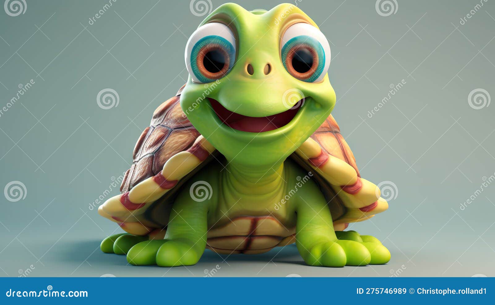 Cute Turtle Mascot - Genarative AI, AI Generated Stock Illustration ...