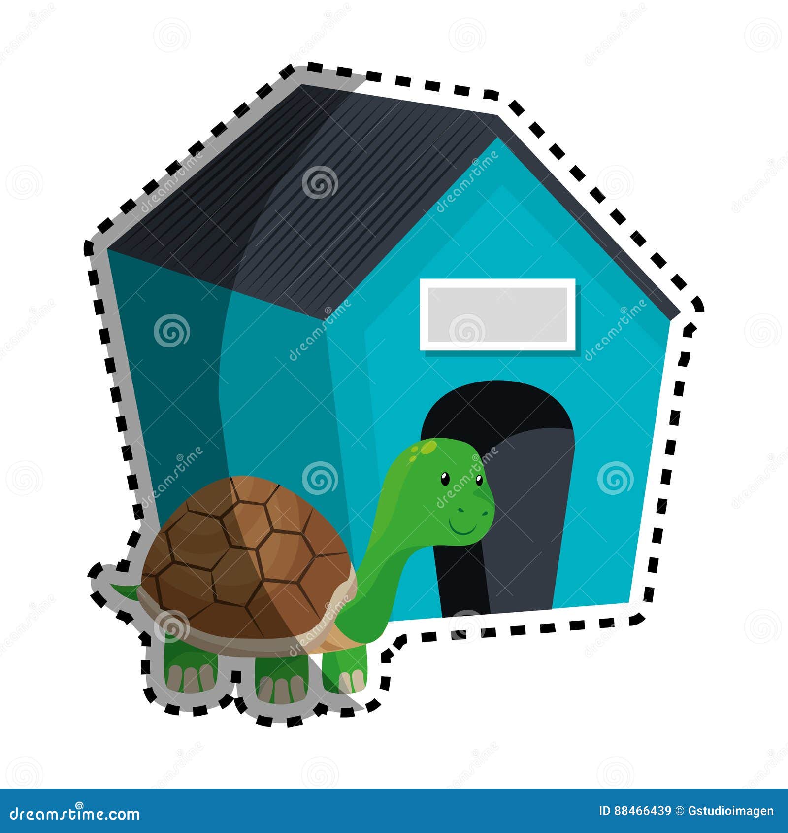 Cute Turtle Pet Isolated Icon Stock Vector - Illustration of design ...