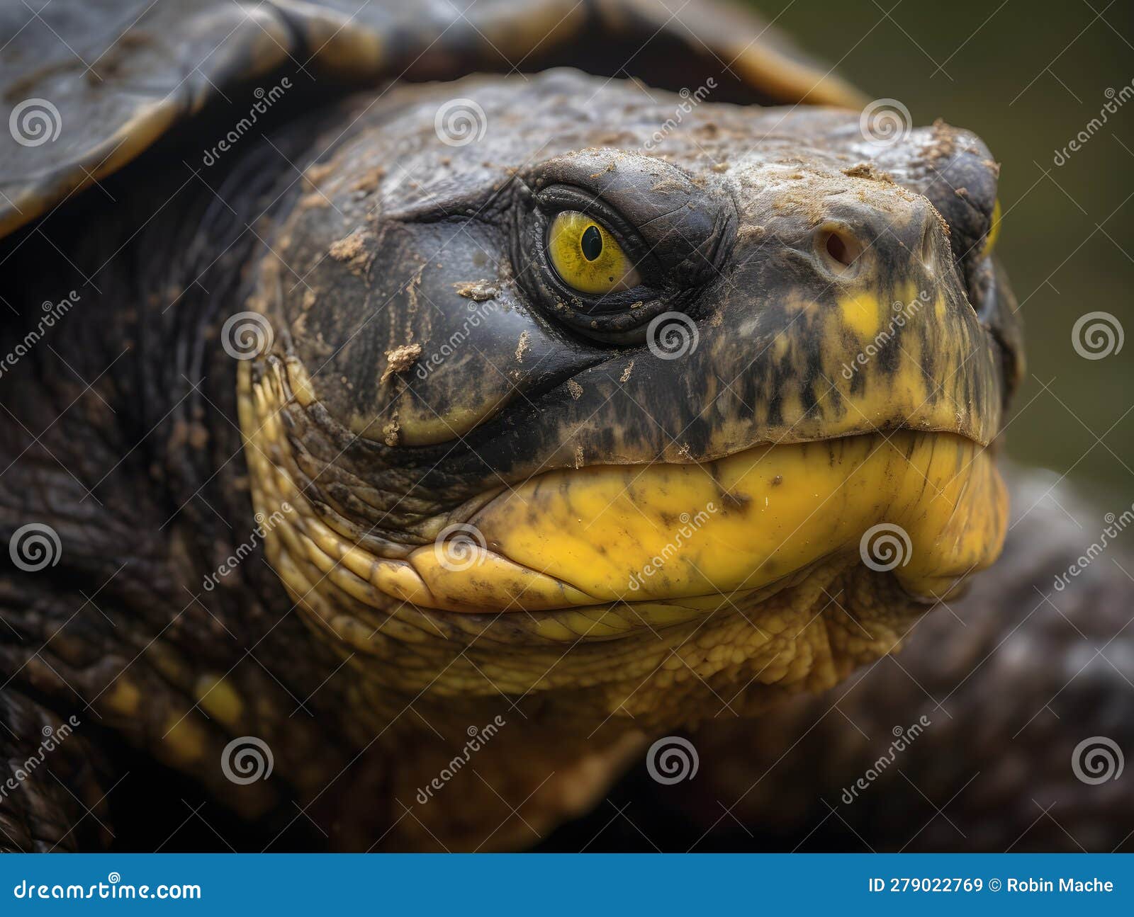 A Cute Turtle Relaxing on Land in the Wildness Stock Illustration ...