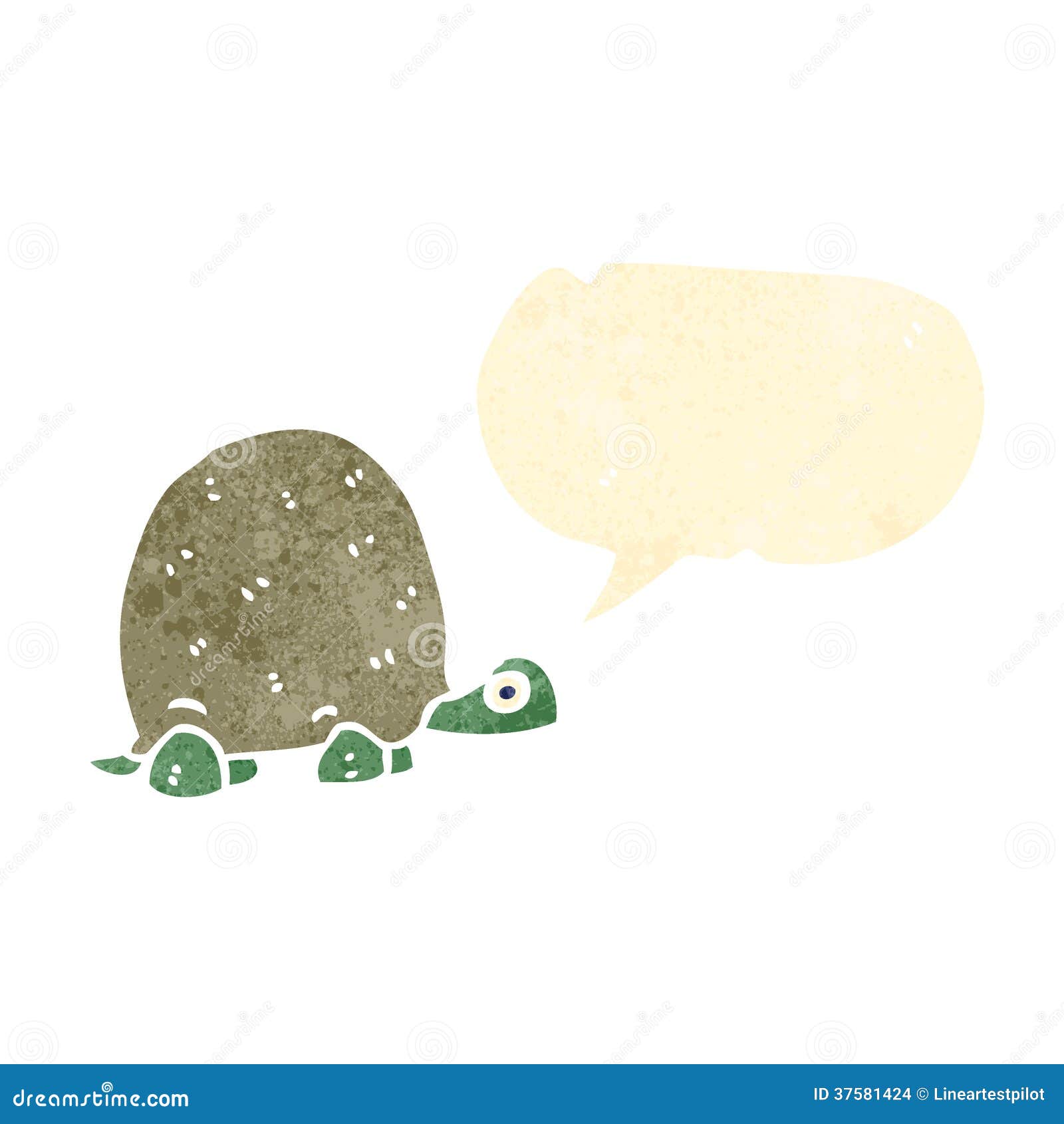 Cute Turtle with Speech Bubble Stock Vector - Illustration of hand ...