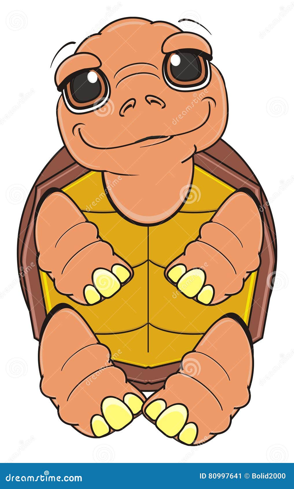Cute turtle stand stock illustration. Illustration of ancient - 80997641