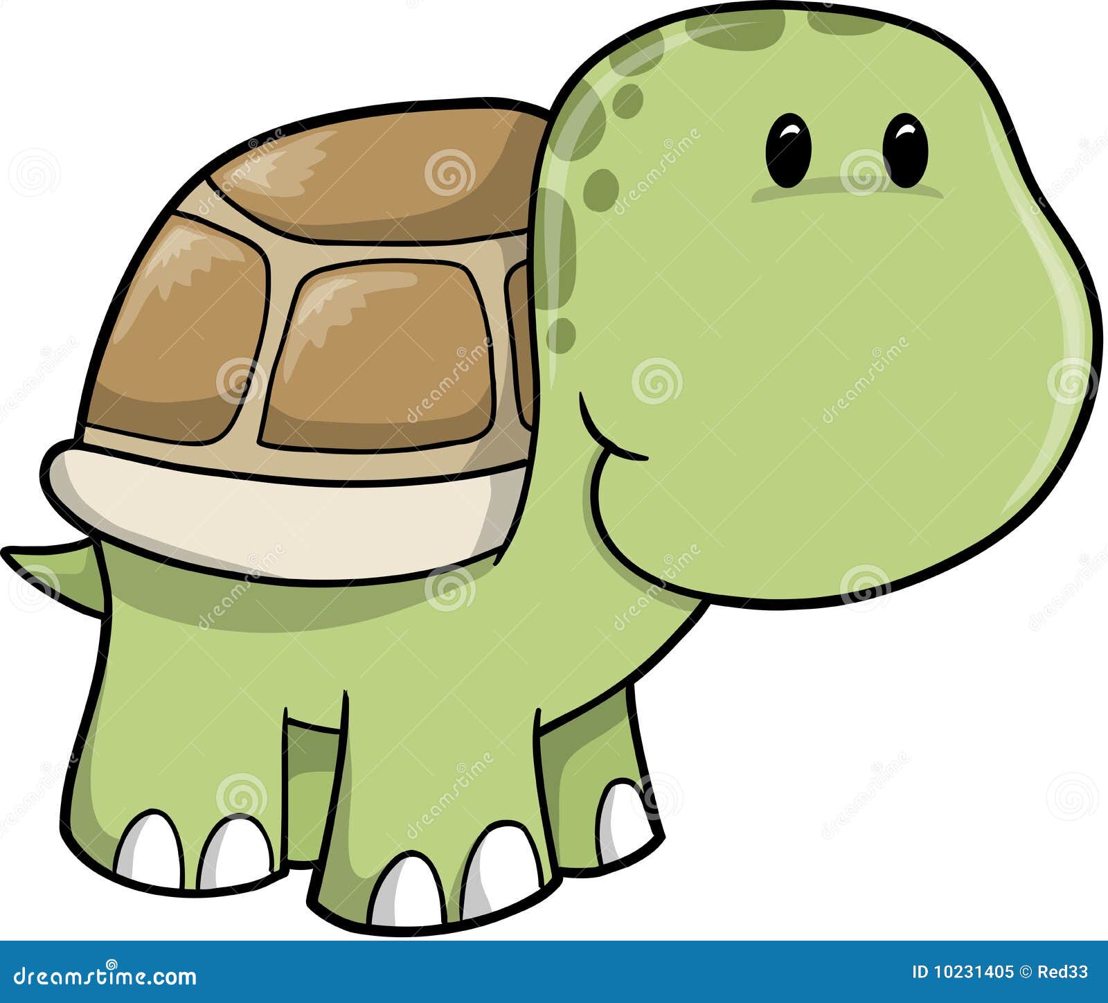 Cute turtle Vector stock vector. Illustration of vector - 10231405