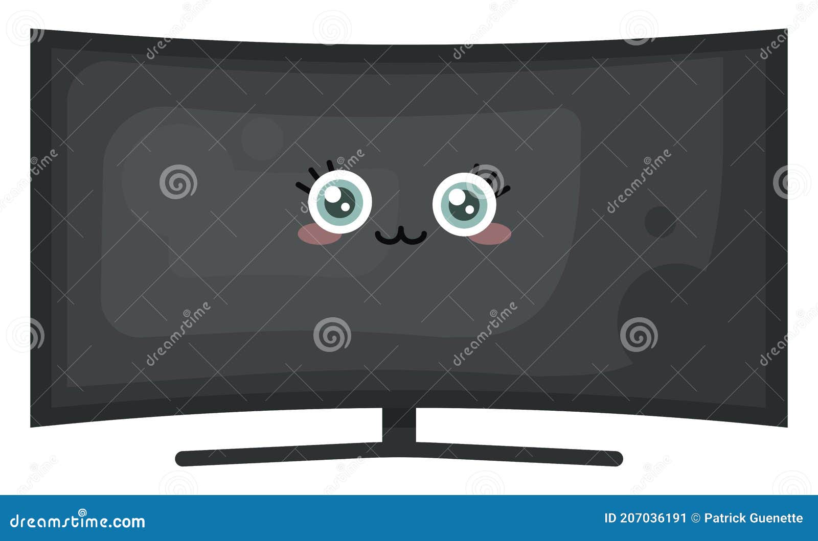 Cute TV, Illustration, Vector Stock Vector - Illustration of retro ...
