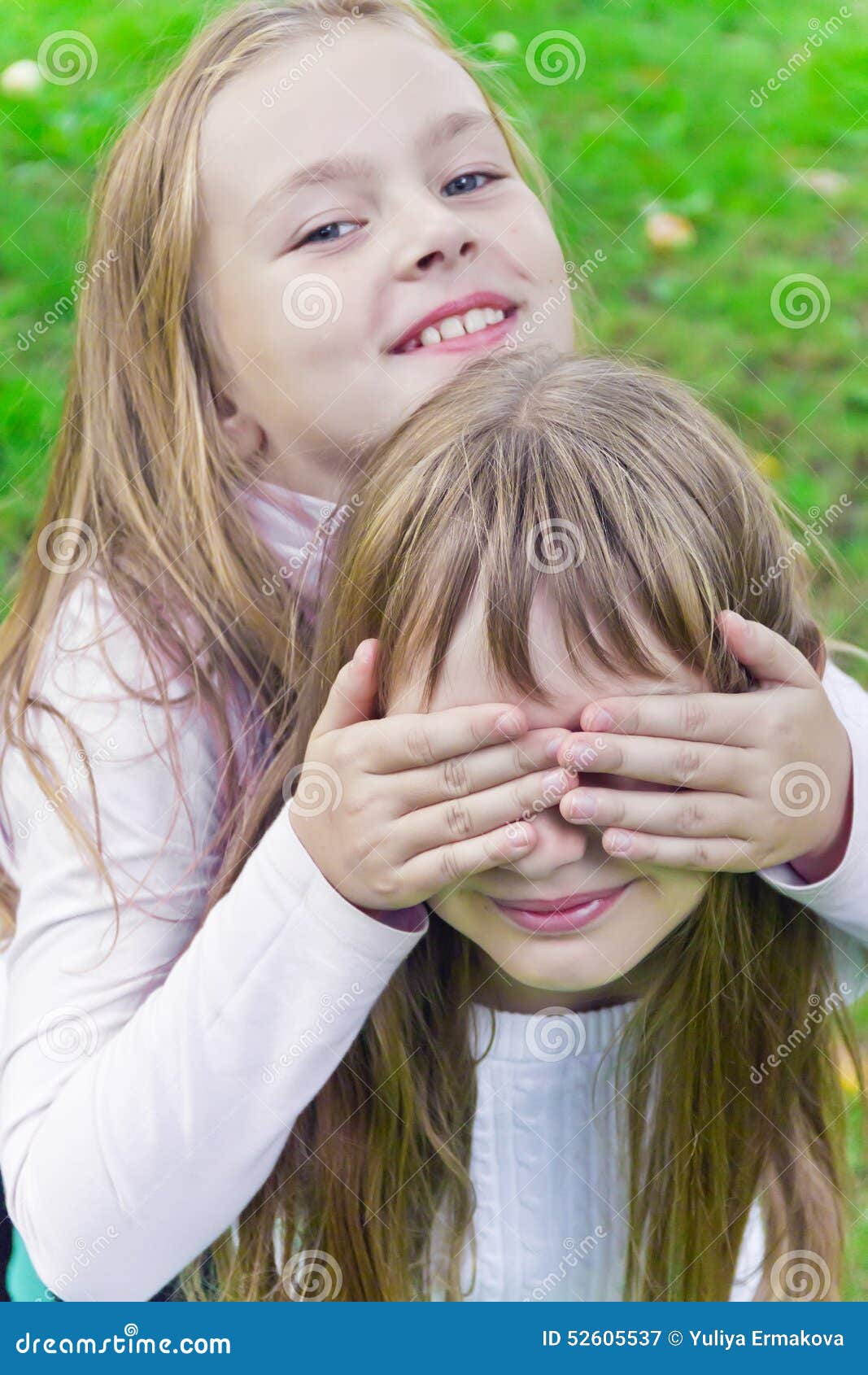 Cute two playing girls stock image. Image of sport, child - 52605537