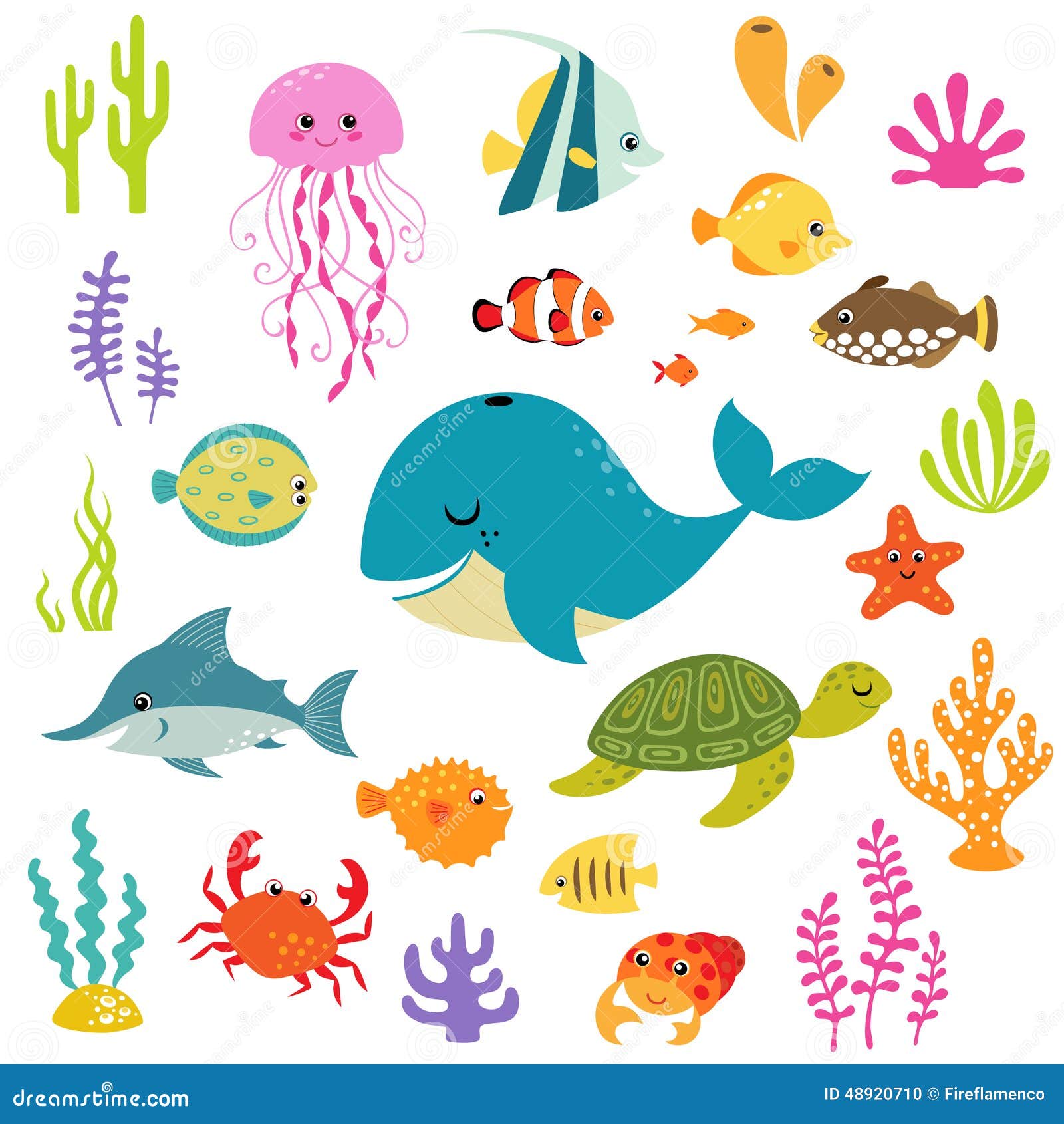 Cute Underwater Castle Coloring Book Page For Kids. Cartoon Cute Marine ...