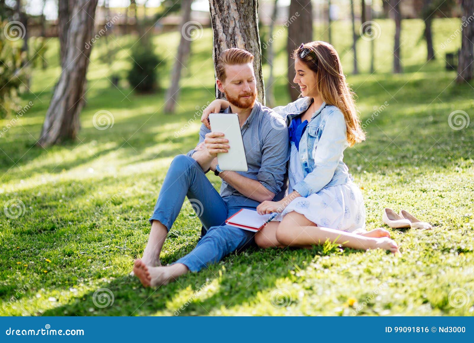 Cute Uni Students Studying Together Stock Photo - Image of charming ...